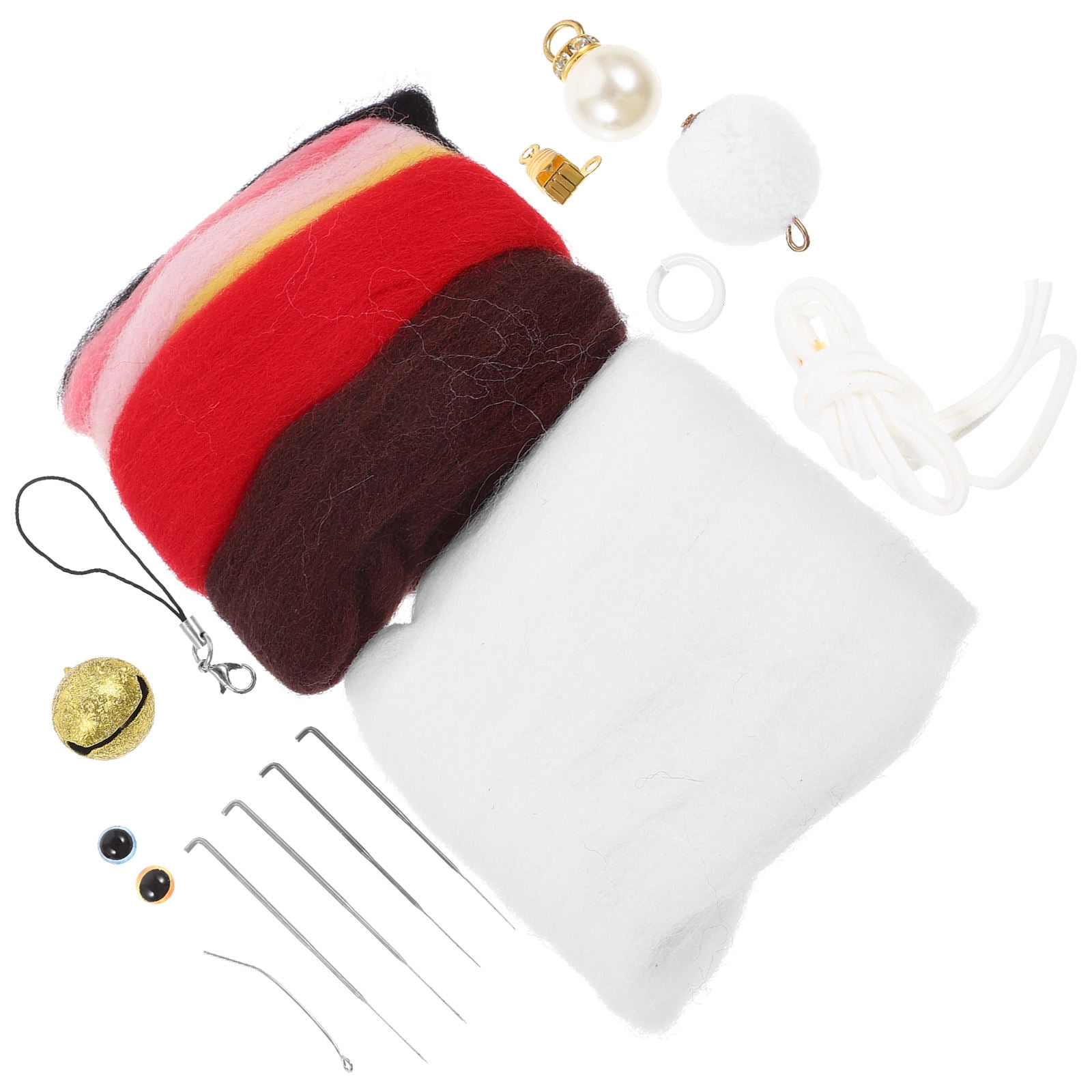 PAMINGONO 1 Set Diy Needle Felting Kit Assorted Color Cat Shape ...