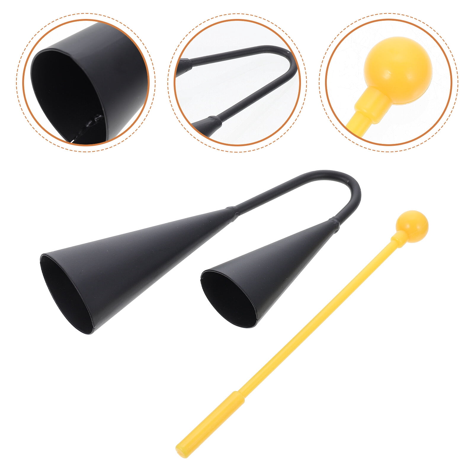 PAMINGONO 1 Set Double Trumpet Percussion Instrument for School Use ...