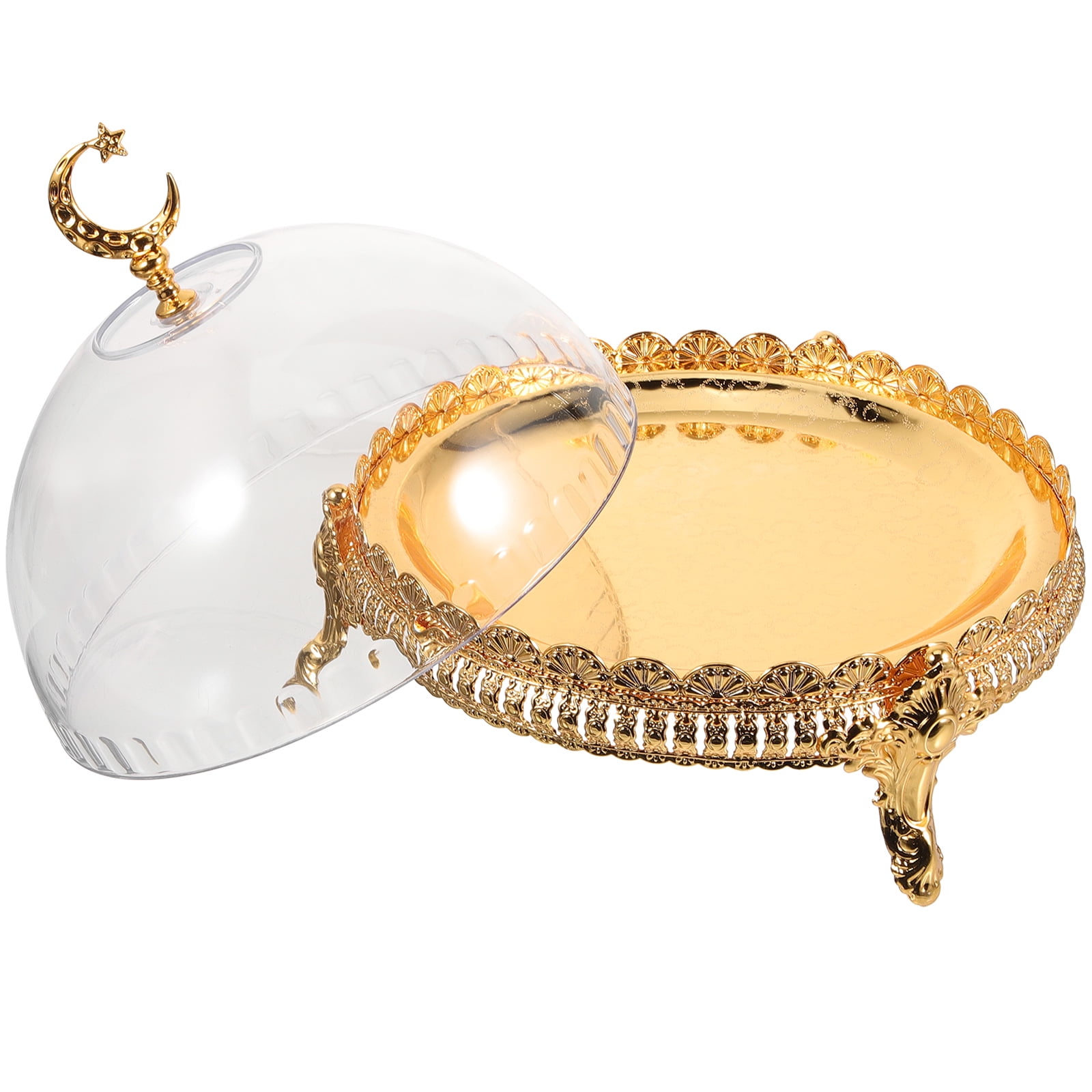 PAMINGONO 1 Set Footed Dessert Cake Plate Protective Cover Food Cover ...