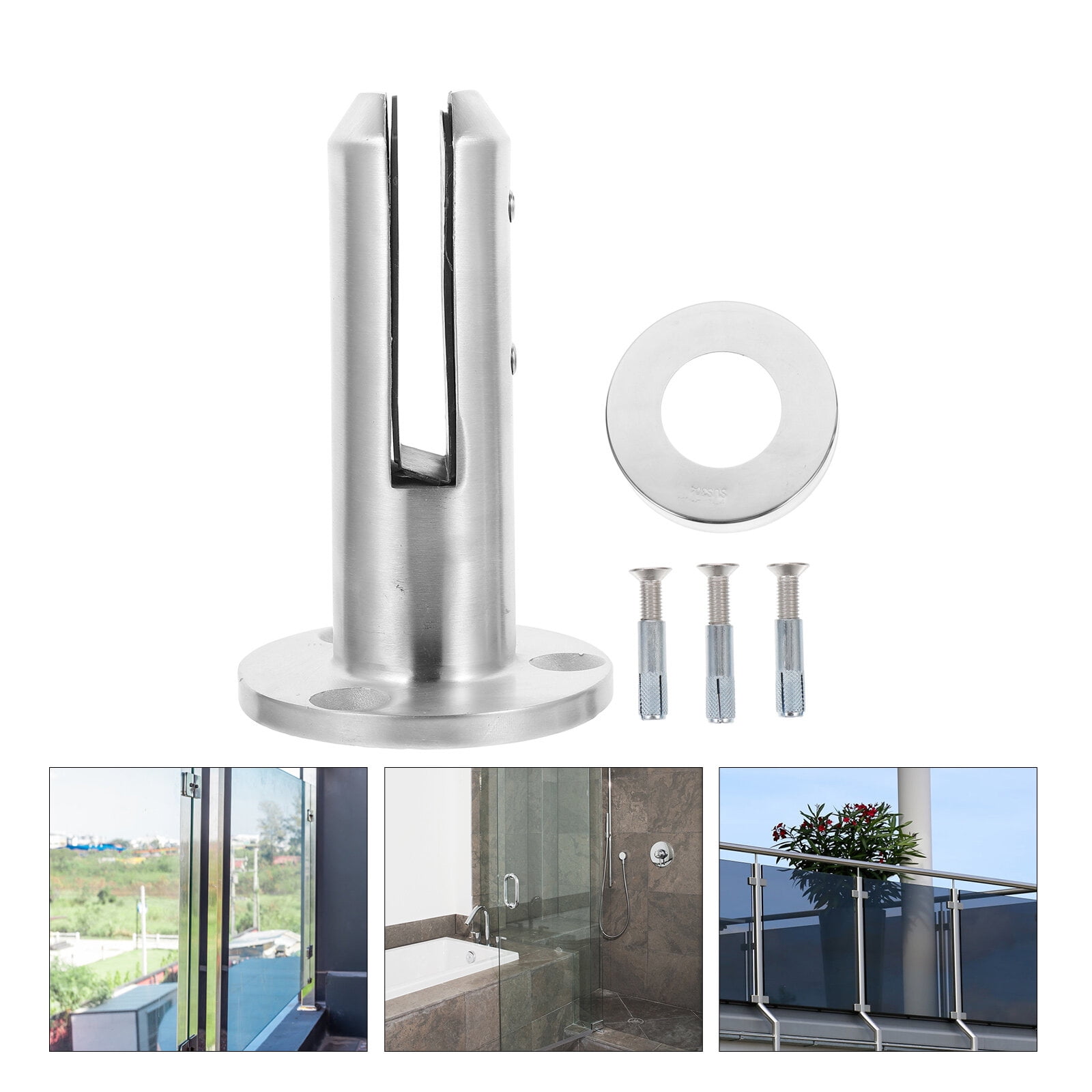 PAMINGONO 1 Set Glass Plate Clamp Stainless Steel Practical Design for ...