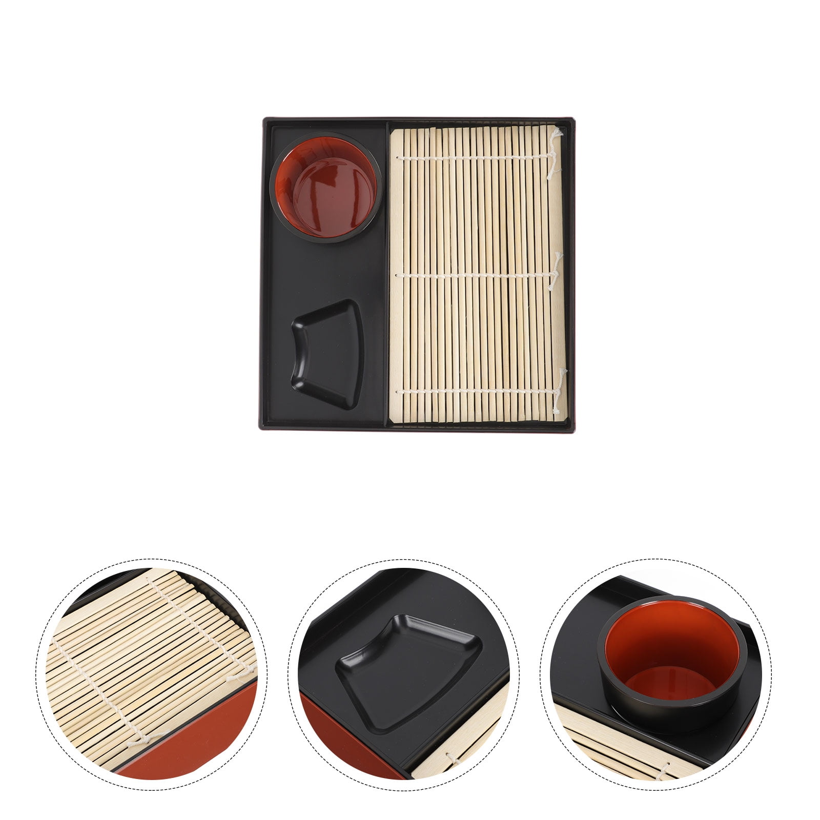 PAMINGONO 1 Set Japanese Plate Assorted Color 8.9x8.9in Bamboo For ...