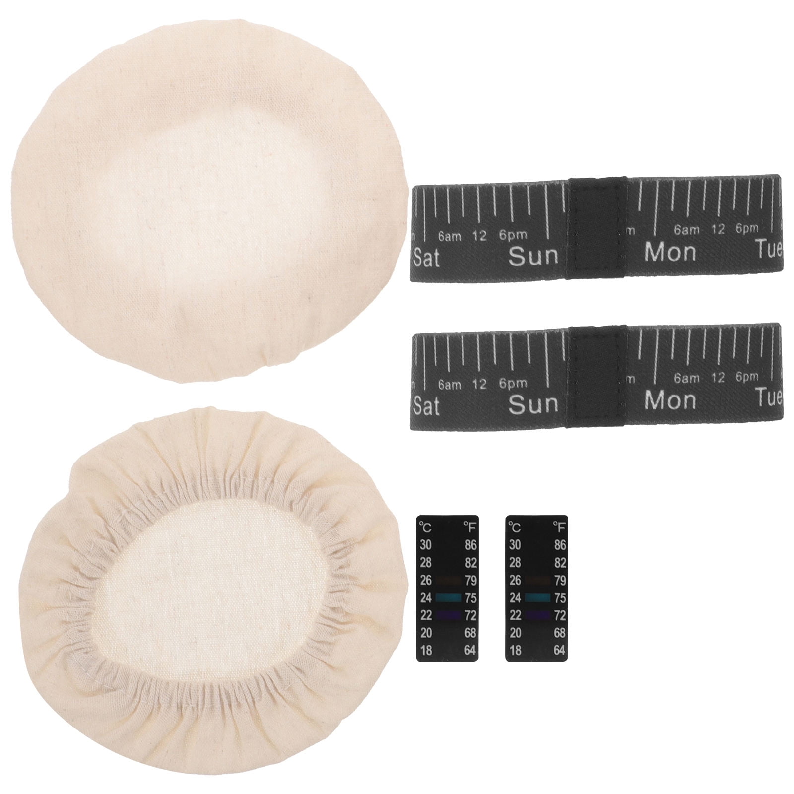 PAMINGONO 1 Set Sourdough Starter Jar Kit with Cloth Covers and Date ...