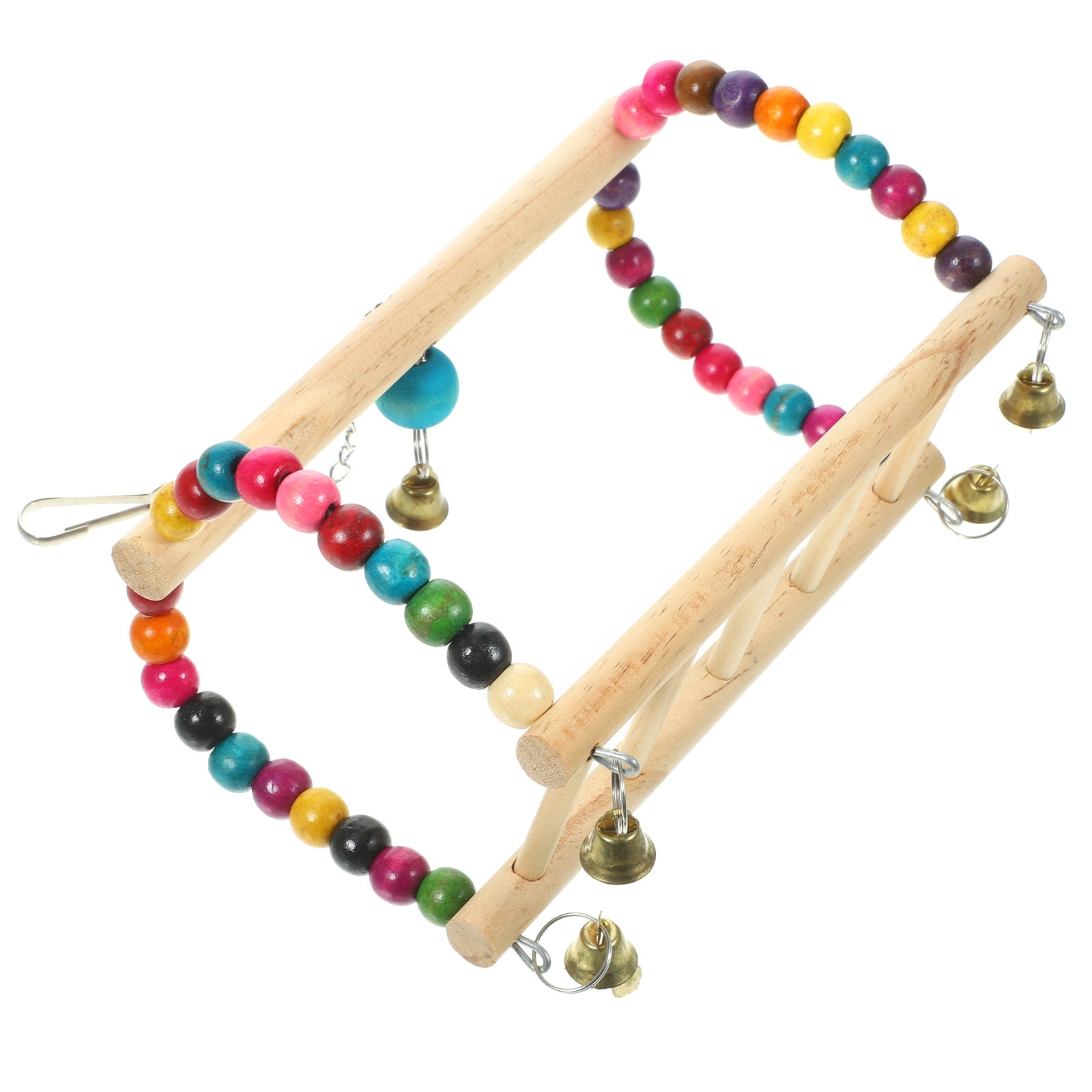 PAMINGONO 1 Set Wooden Bird Swing Multi Colored For Indoor Play Cage ...