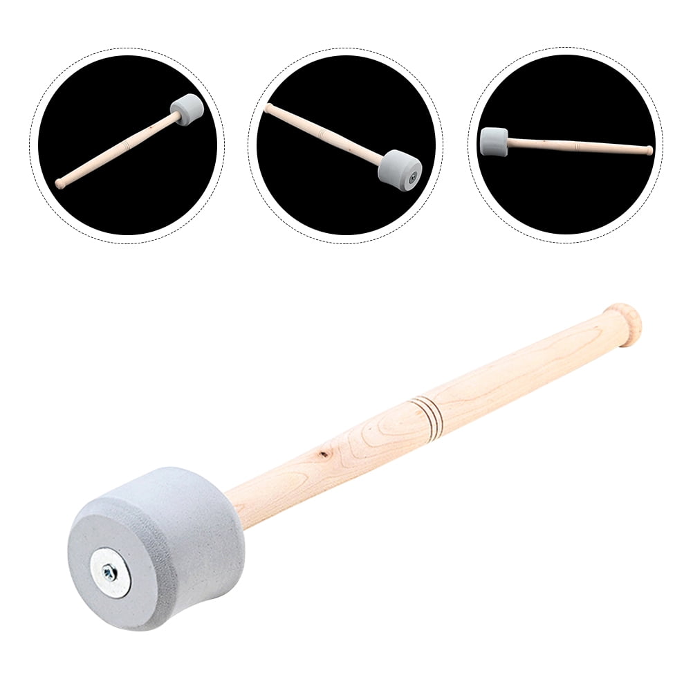 PAMINGONO 1 Set Wooden Drum Mallets Grey Round Handle for Beginners and ...