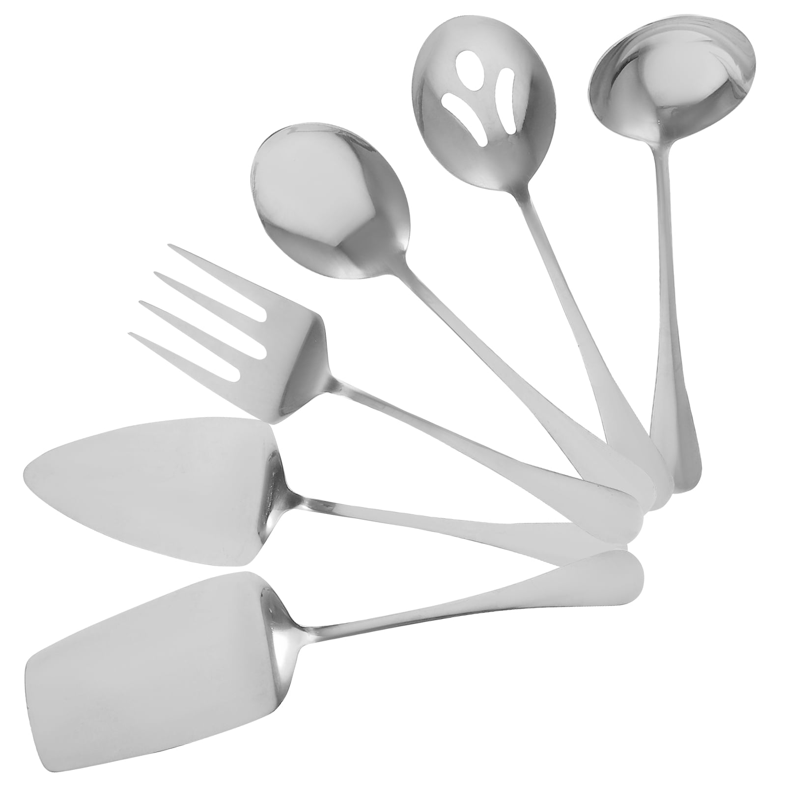 PAMINGONO 1 Set of Stainless Steel Serving Utensil Metal Silverware Set ...