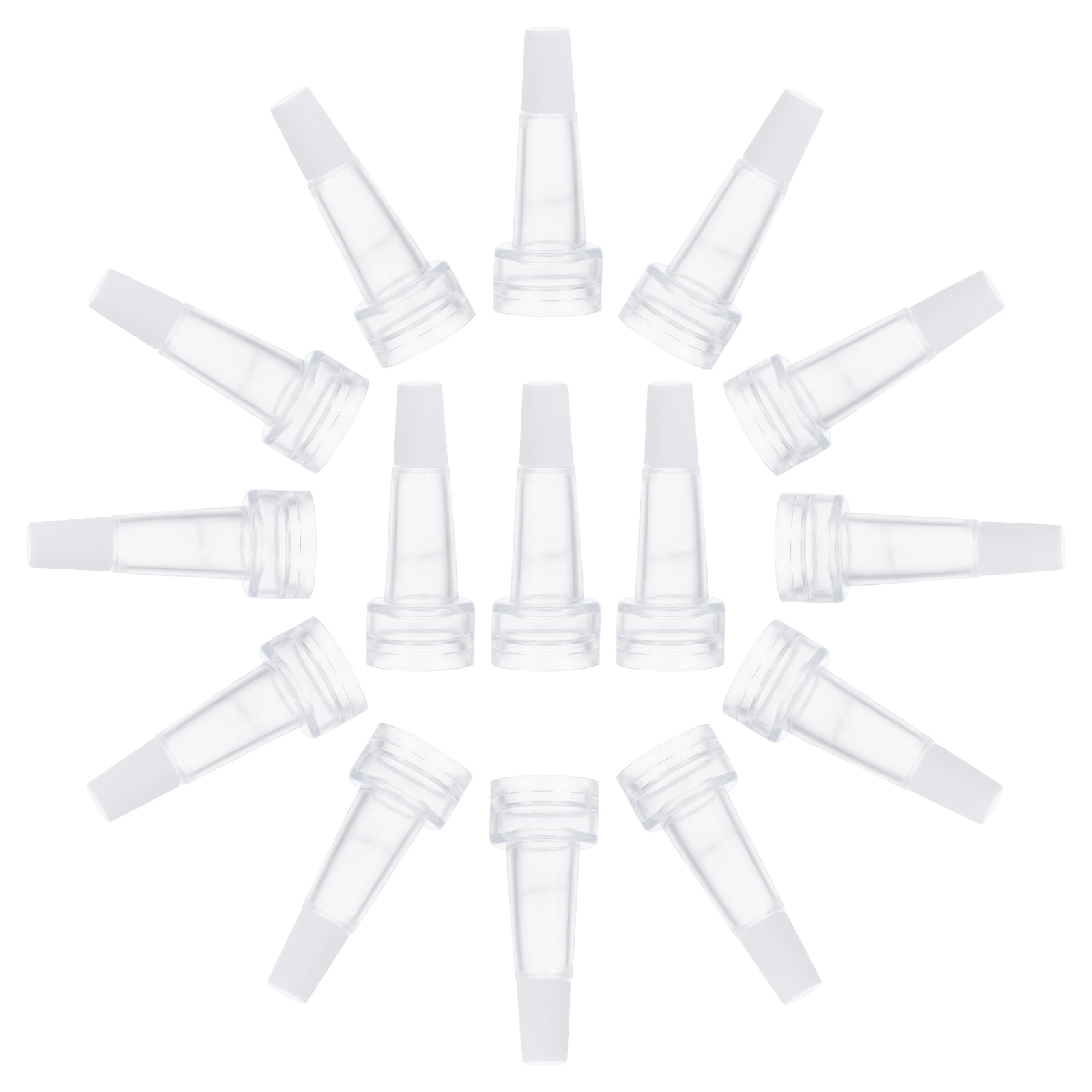PAMINGONO Plastic Dropper Cap Vial Bottles Transparent 100Pack 1.6x0 ...