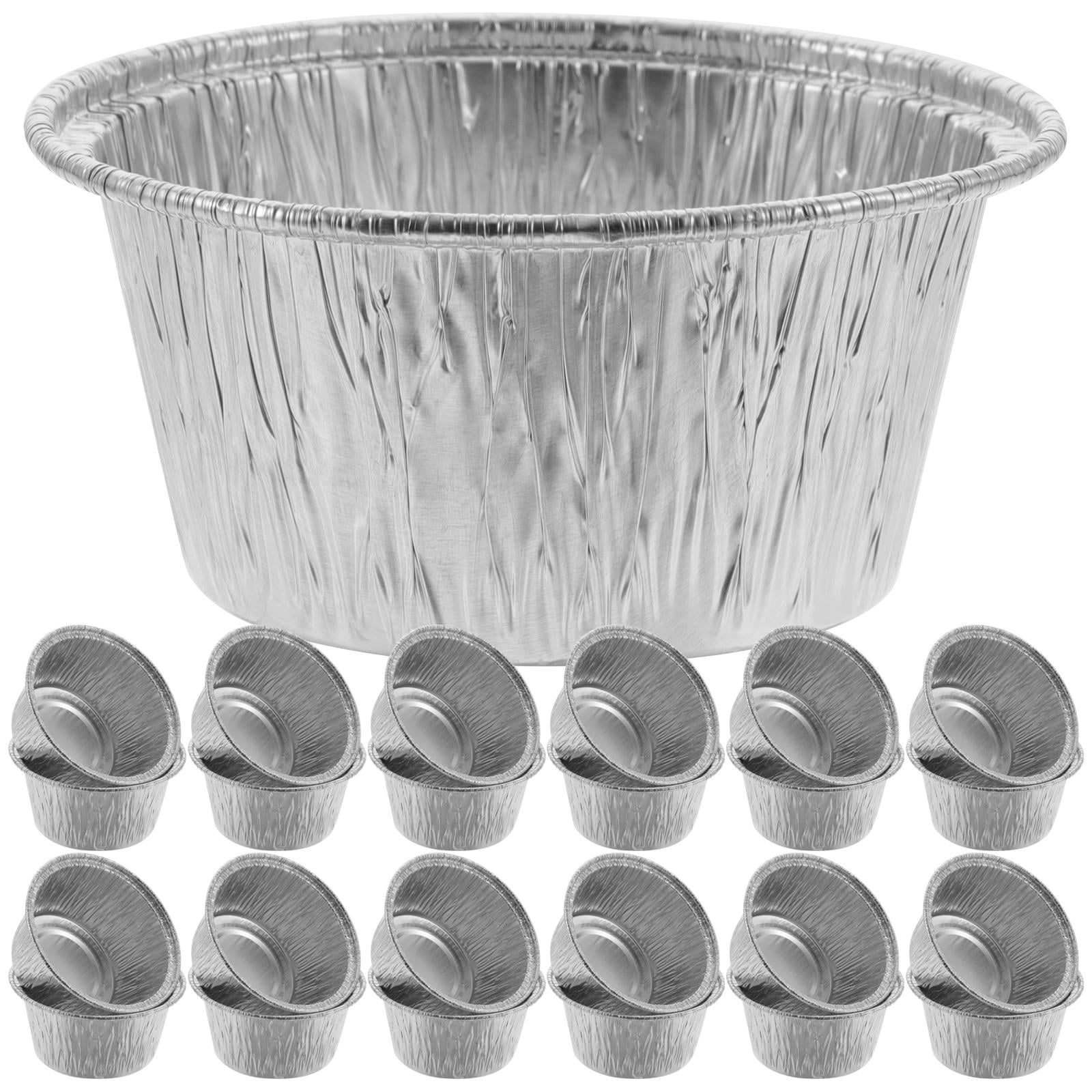 PAMINGONO 100Pcs Tin Foil Cup Design Heat Conduction Suitable for ...
