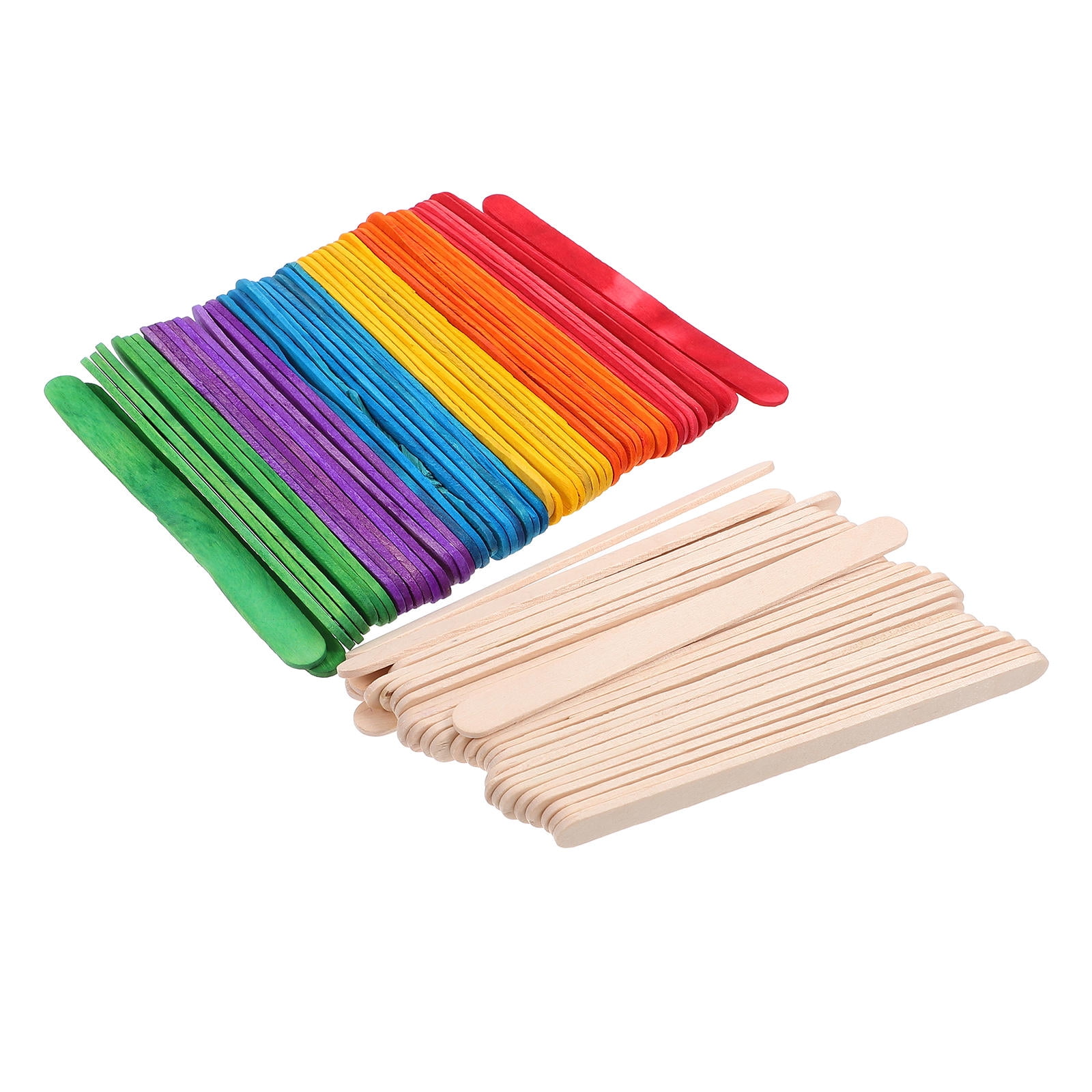 PAMINGONO Craft Sticks Birch Wood 100Pcs for Group Activities - Walmart.com