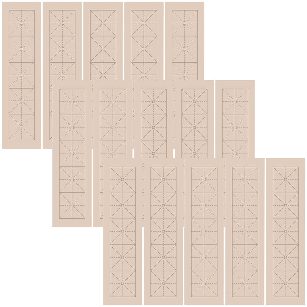PAMINGONO 100Sheets Calligraphy Painting Paper Brown Rectangular Grid ...