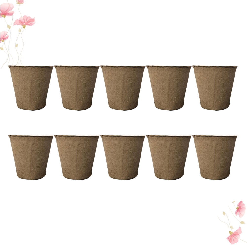 PAMINGONO Pulp Flowers Pot Dark Brown Recycled Materials 10Pcs ...