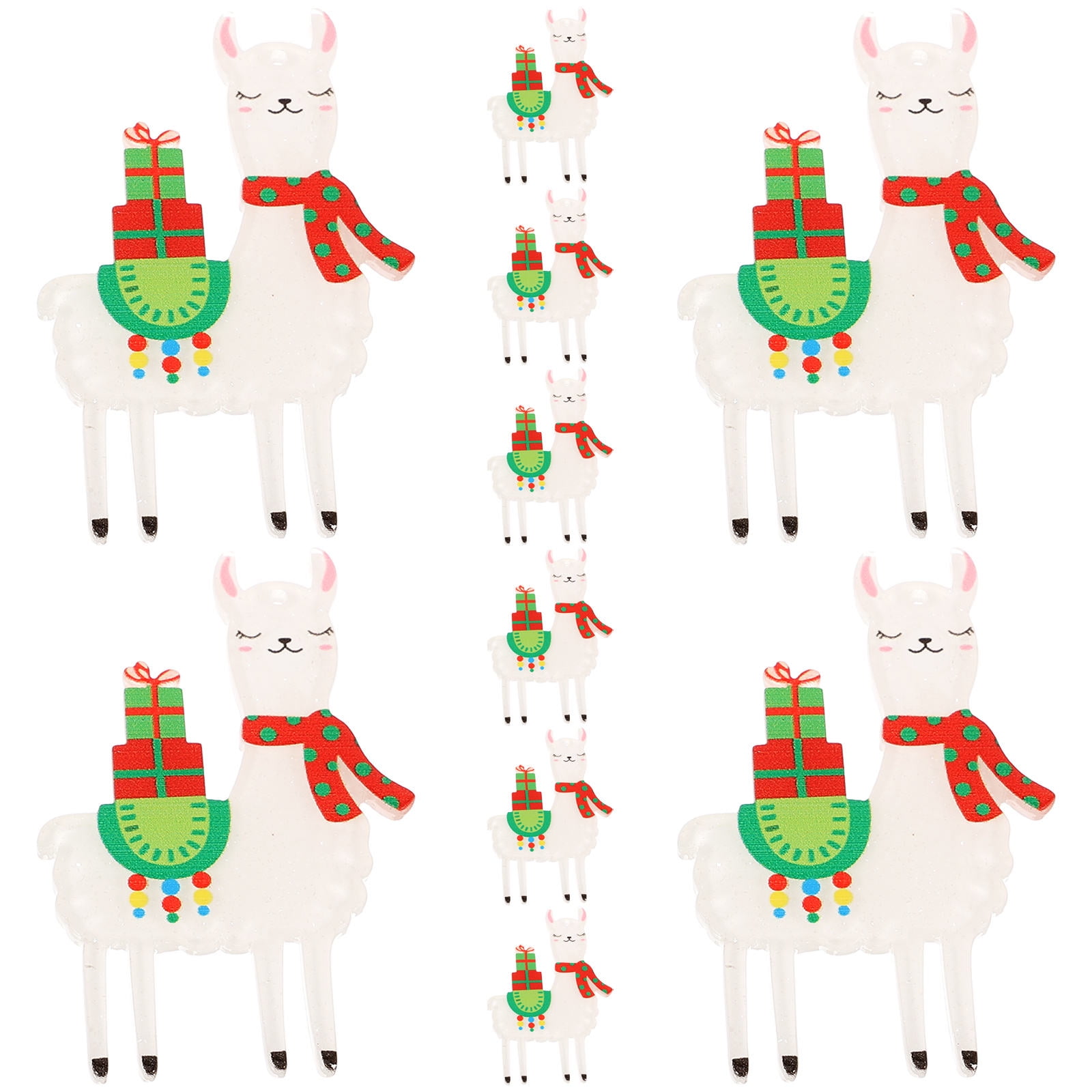 PAMINGONO 10Pcs Charms Alpaca Shaped Acrylic Assorted Color Diy Design ...