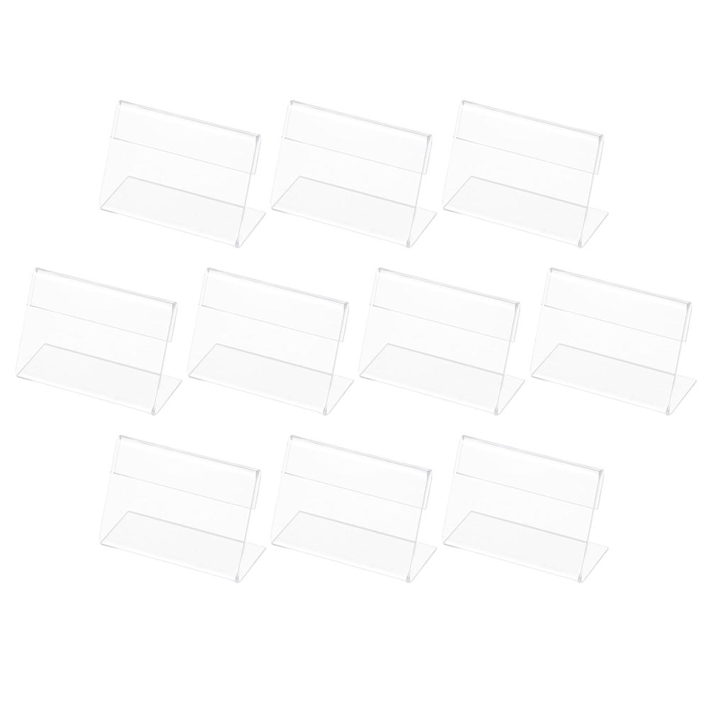 PAMINGONO 10Pcs Clear Acrylic Display Holder for Information Display ...