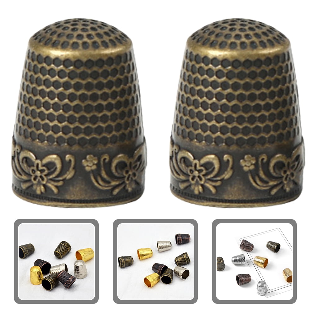 PAMINGONO Thimble Finger Sleeve Metal Thimbles for Hand Sewing Ancient ...
