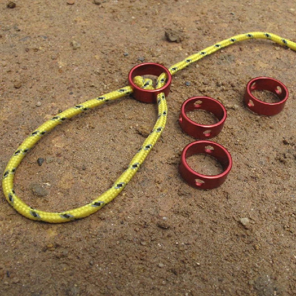 PAMINGONO 10Pcs Red Rope Fastener for Tent Guyline Cord Holes Ring ...