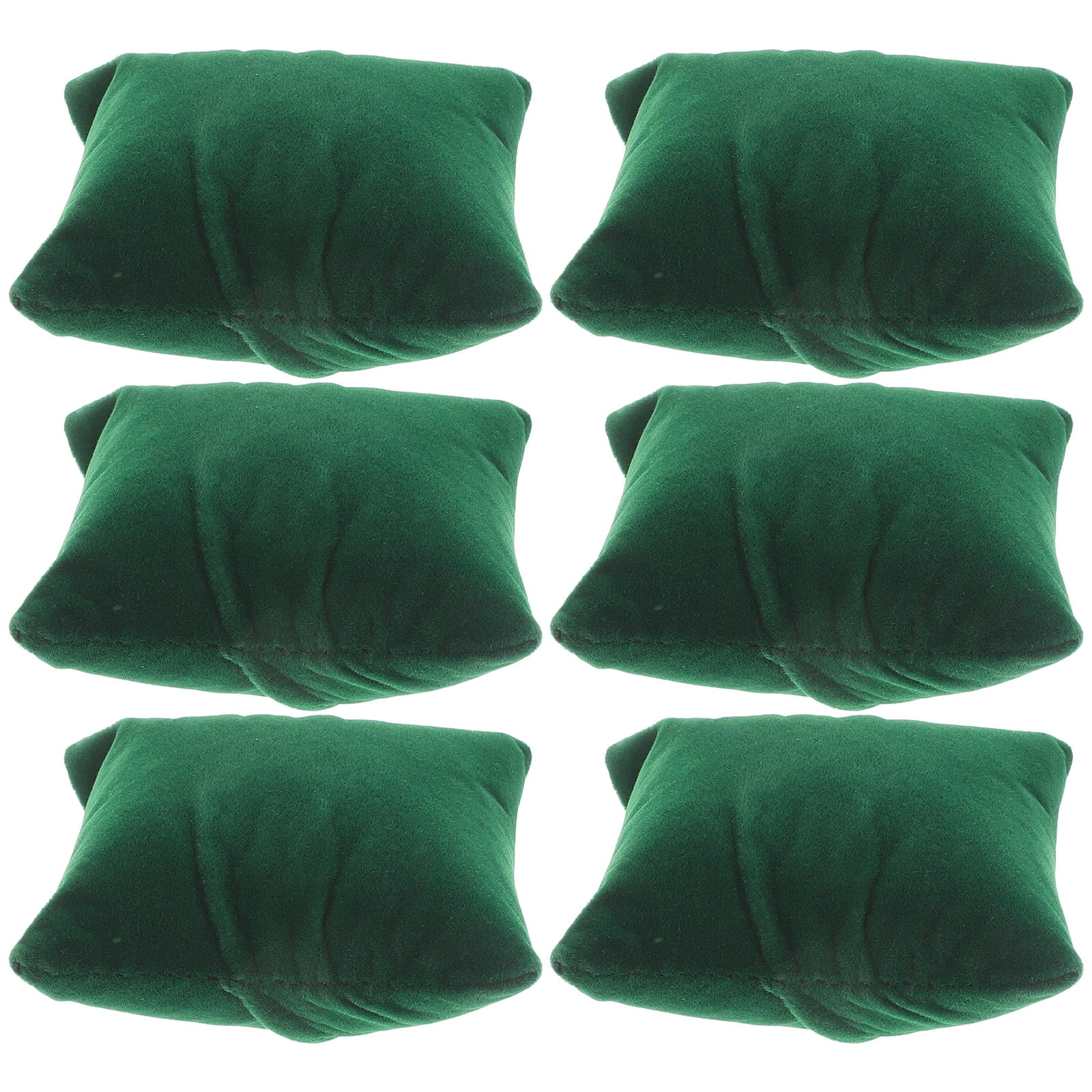 PAMINGONO Velvet Bracelet Watch Pillow Olive Green Plush Velvet 10Pcs ...
