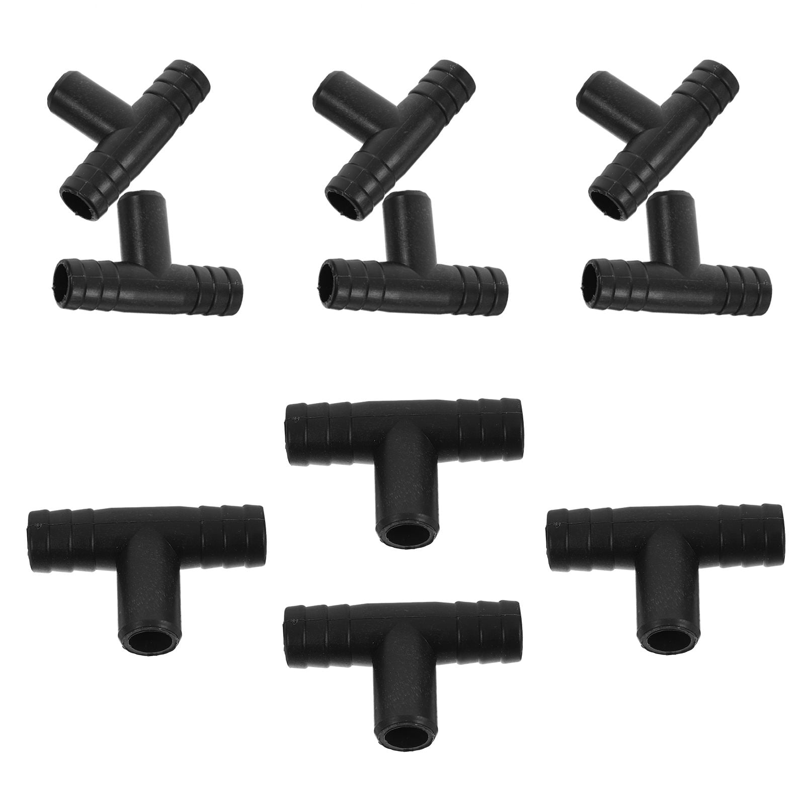 PAMINGONO 10pcs Plastic Quick Connect Hose Fittings Black PE Pipe ...