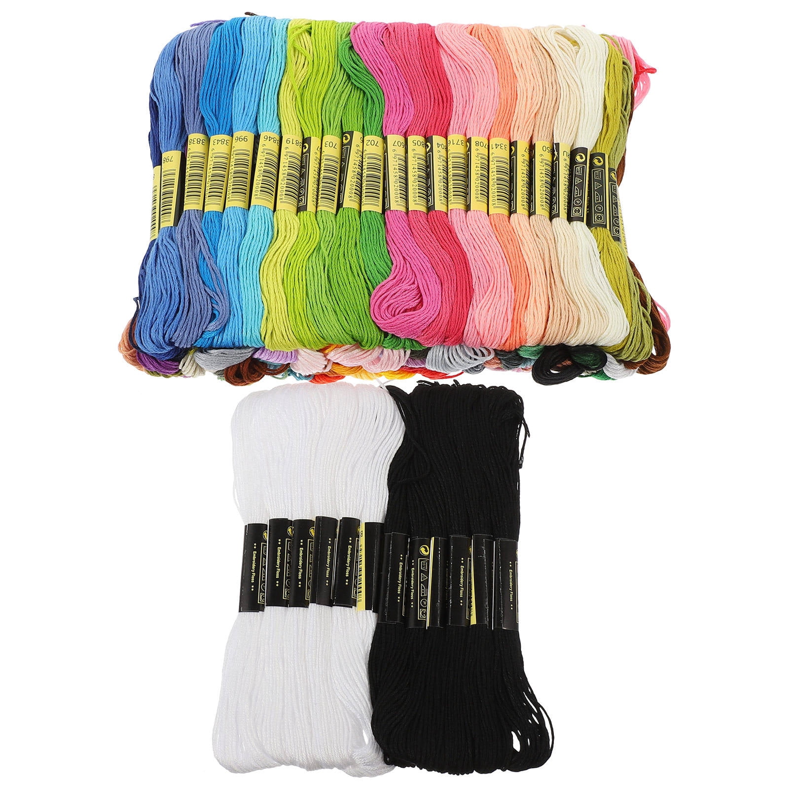 PAMINGONO 124Pcs Embroidery Threads Kit for Sewing and Handcrafts in ...