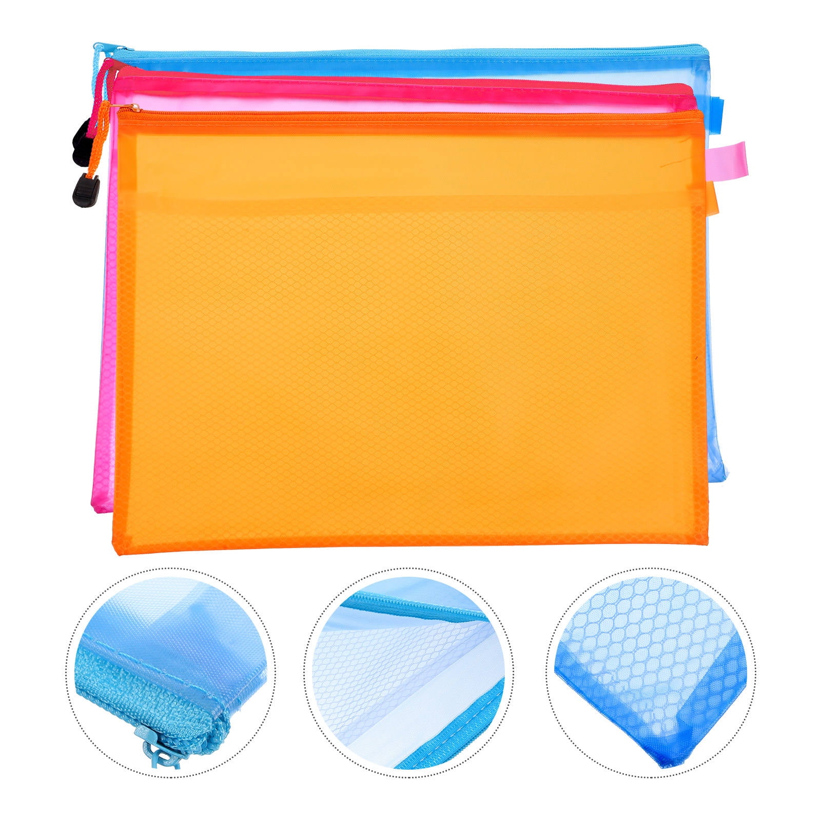 PAMINGONO 12Pcs Assorted Color Zipper Pouch for File Storage Organizer ...