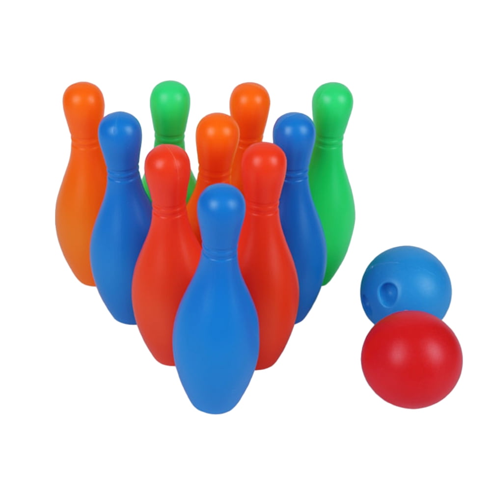 PAMINGONO 12Pcs Bowling Pins Toys Cylindrical Pins Mini Size Assorted ...