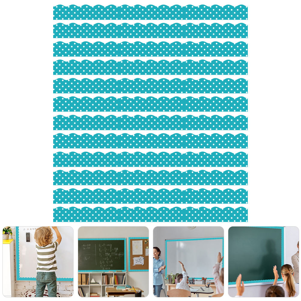 PAMINGONO 12Pcs Sky Blue PVC Magnetic Border Trim For Bulletin Board PAMINGONO 12Pcs Sky Blue PVC Magnetic Border Trim For Bulletin Board