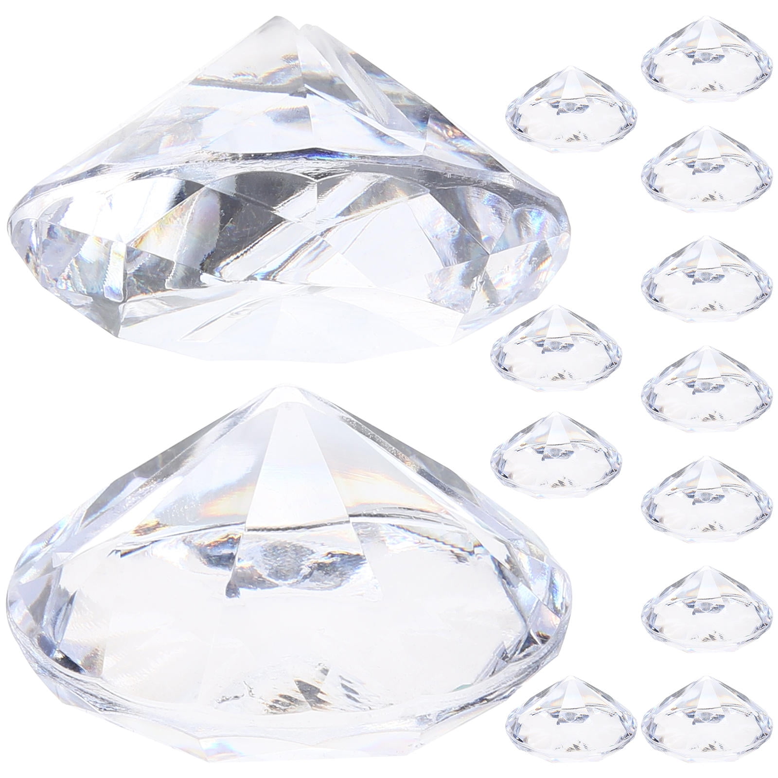 PAMINGONO 12Pcs Transparent Crystal Table Number Card Holders for ...