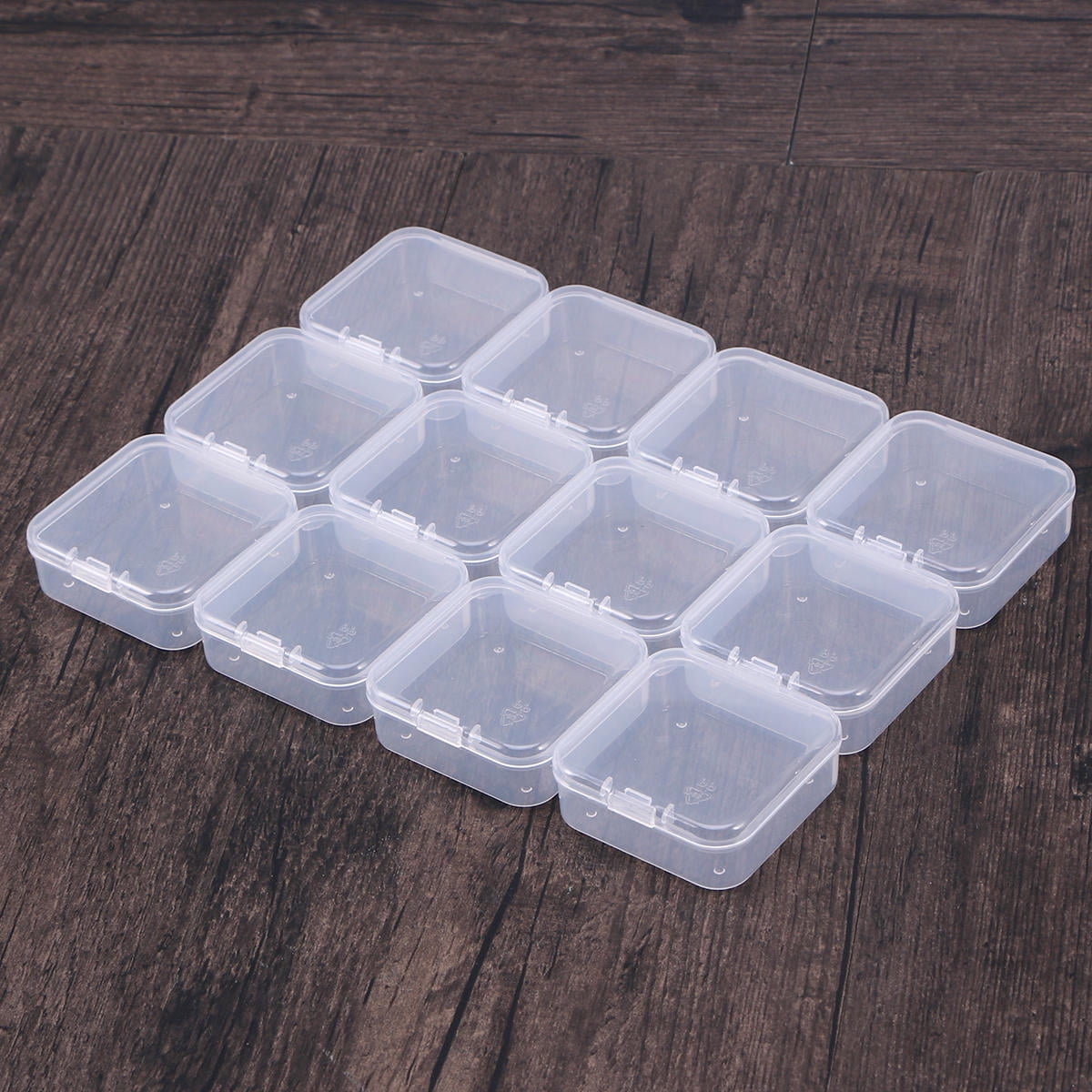 PAMINGONO 12Set Bead Organizers Square Transparent Plastic Box for ...