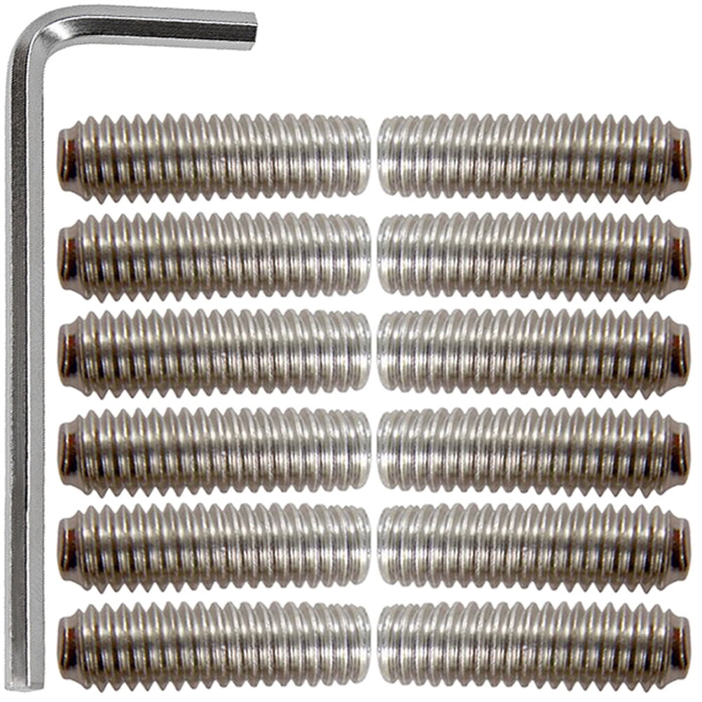 PAMINGONO 12pcs Silver Metal Guitar Bridge Screws Durable Tremolo Parts ...