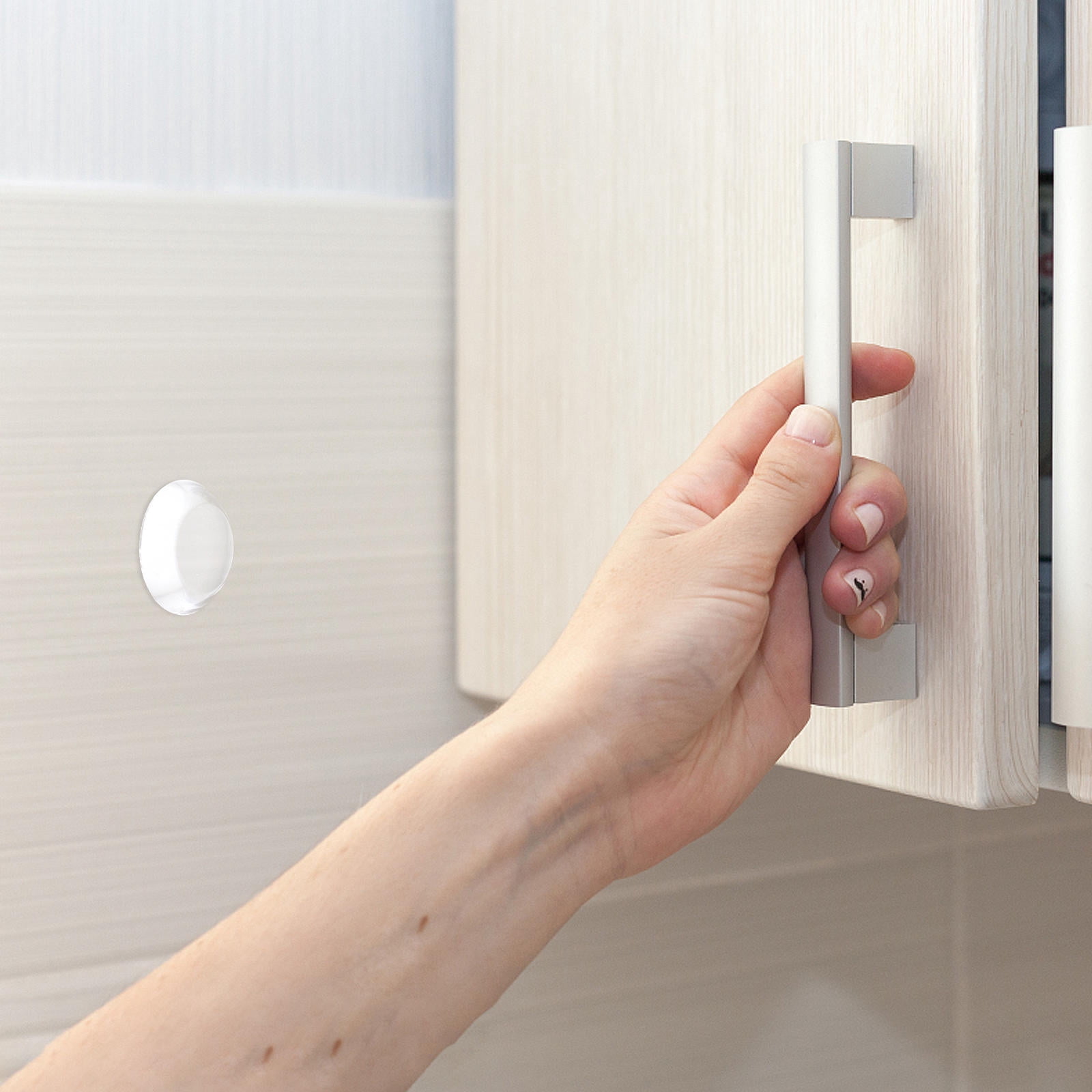PAMINGONO Silicone Wall Protector Clear Door Stoppers for Cabinet 12Pcs ...