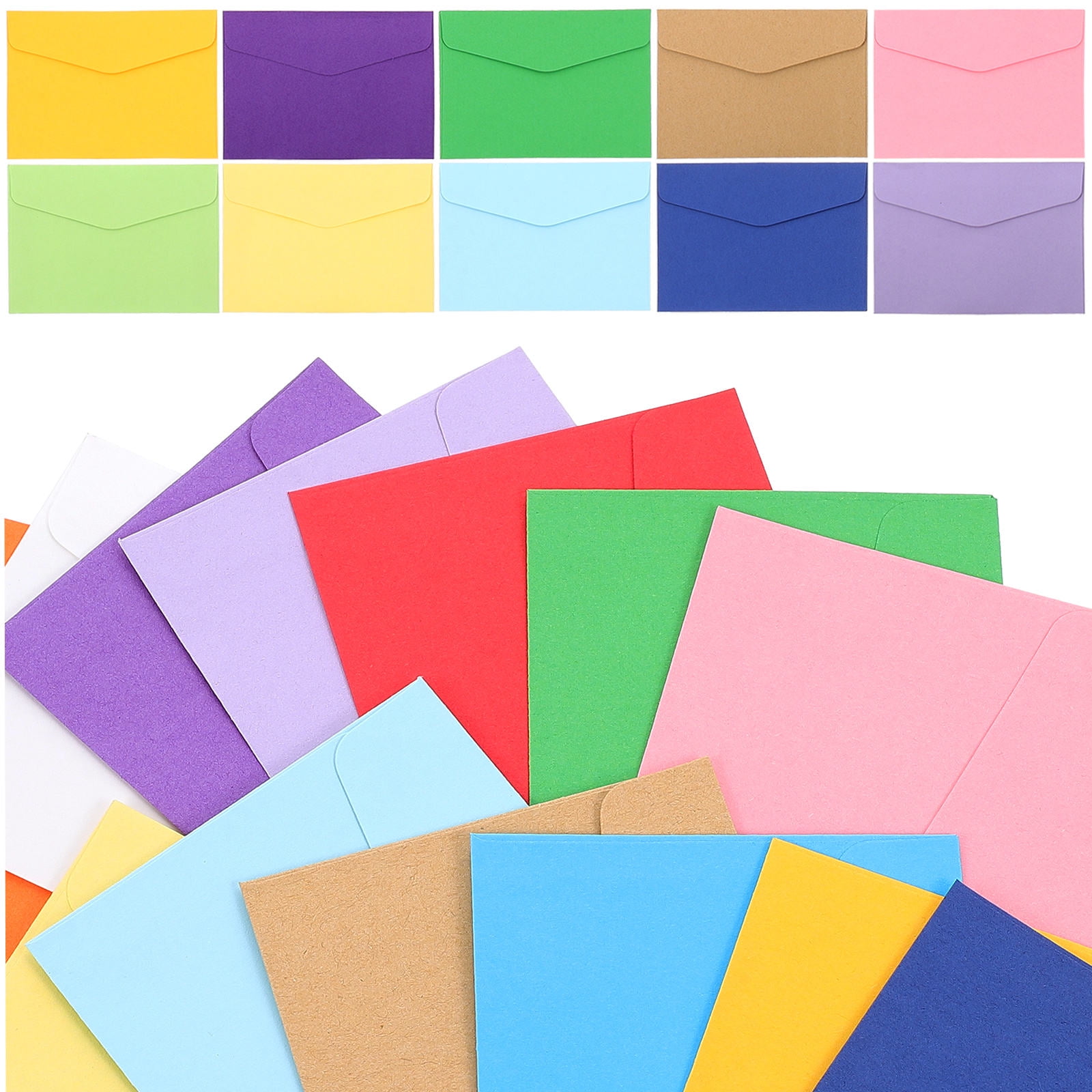 PAMINGONO 140 Pcs Rectangular Paper Envelopes Delicate Card Envelopes ...