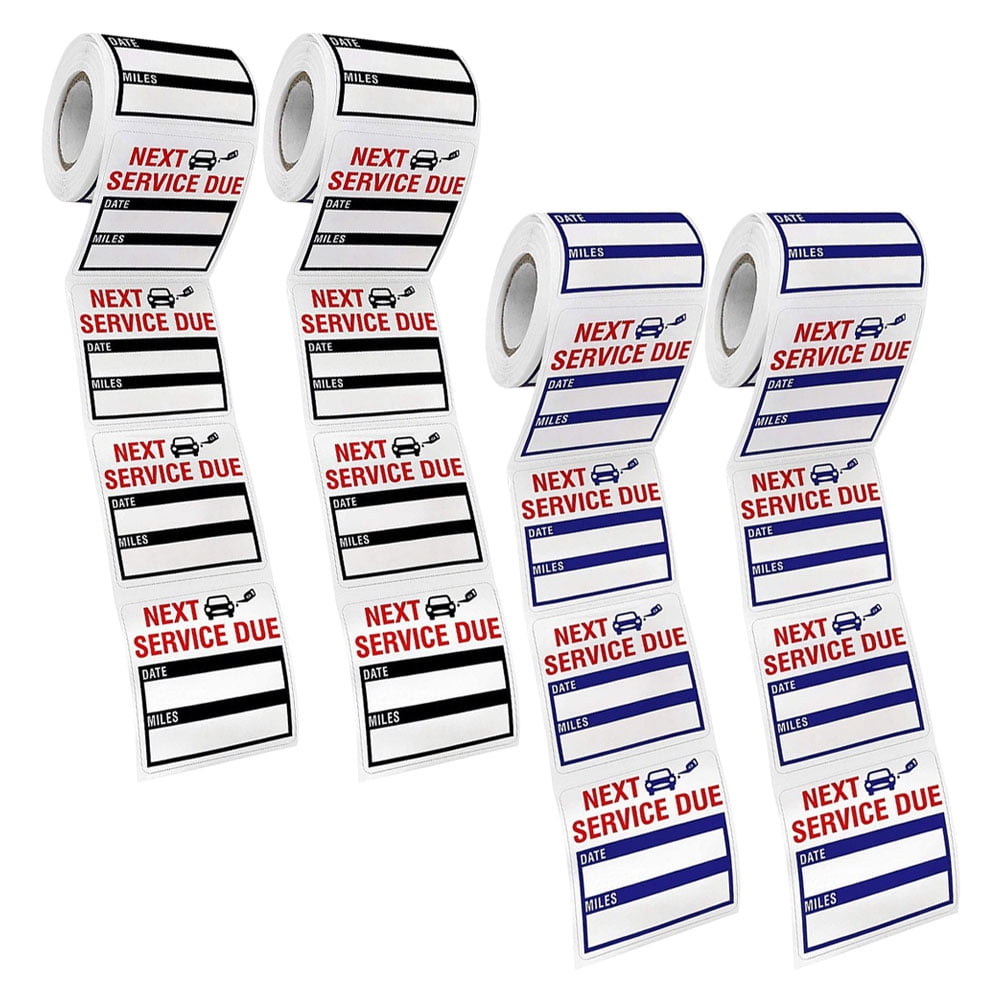 PAMINGONO Car Service Sticker Oil Change Service Label Assorted Rolls ...