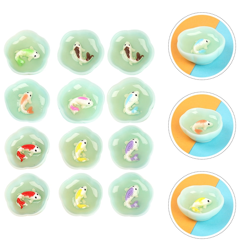 PAMINGONO 16pcs Miniature Fish Tank Models Resin Decoration for ...