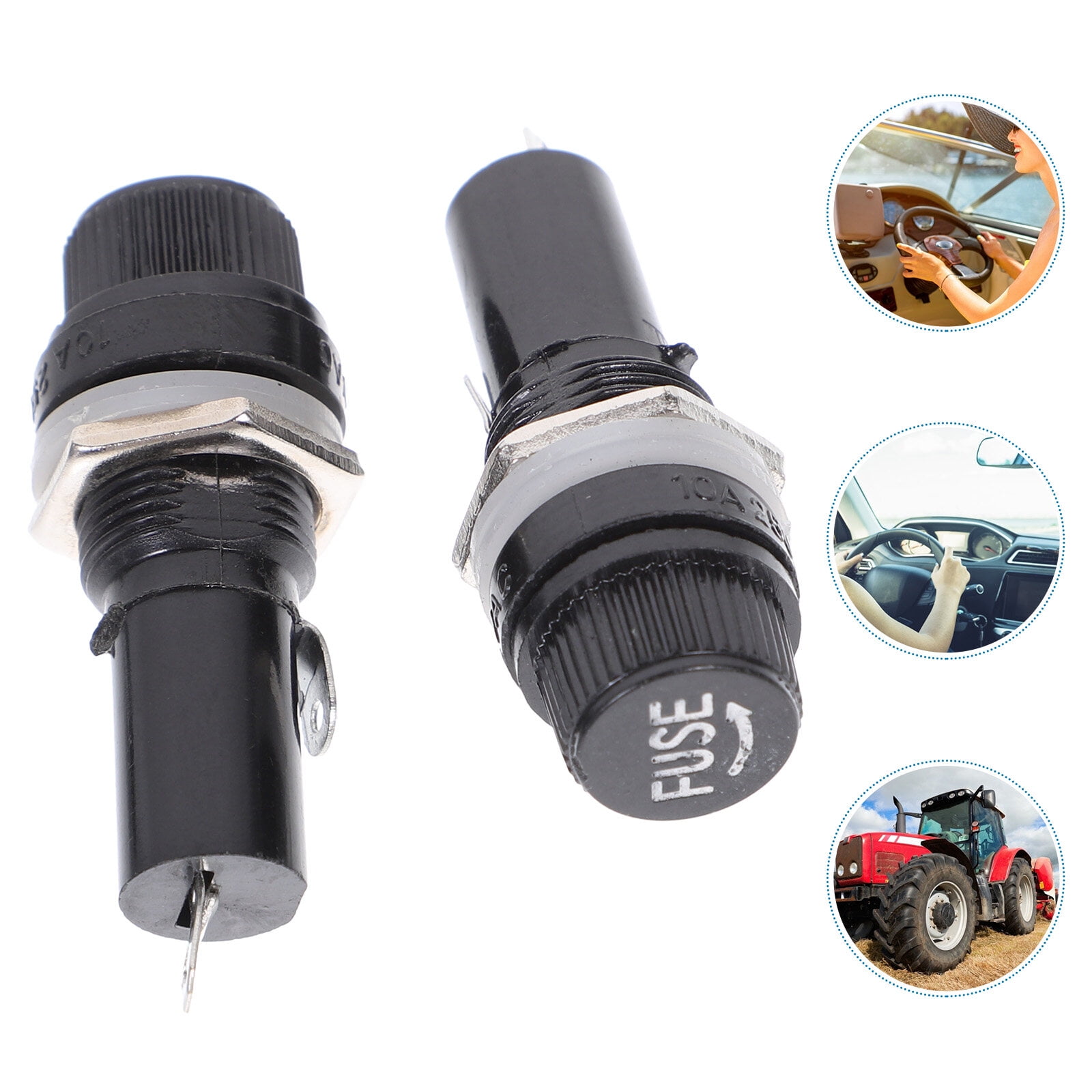 PAMINGONO 16Pcs Fuel Socket Fuse Holder Black Reliable Replacement for ...