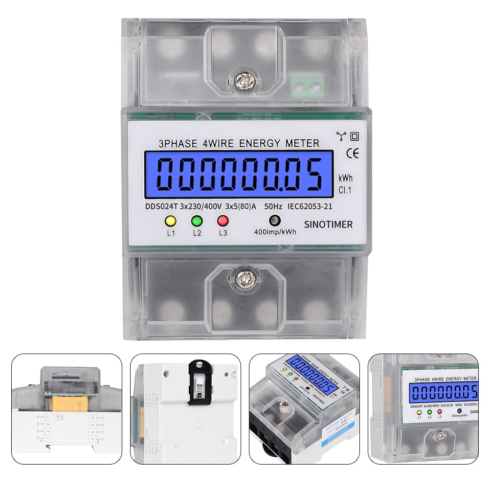 PAMINGONO 1Pack 4x2.6in Rectangular Energy Meter for Measuring Power in ...