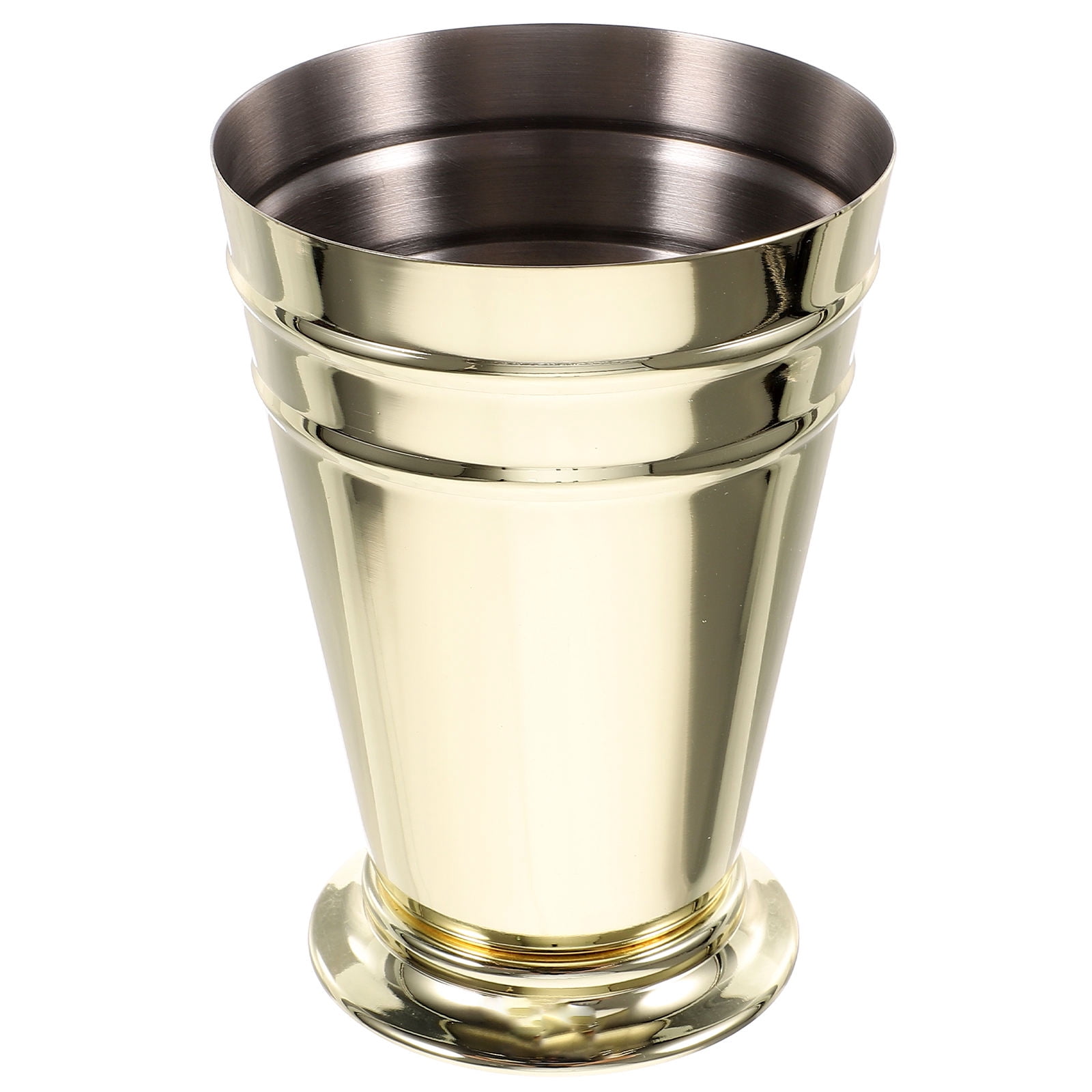 PAMINGONO 1Pack Stainless Steel Crimping Mug Golden Barware for Storing ...