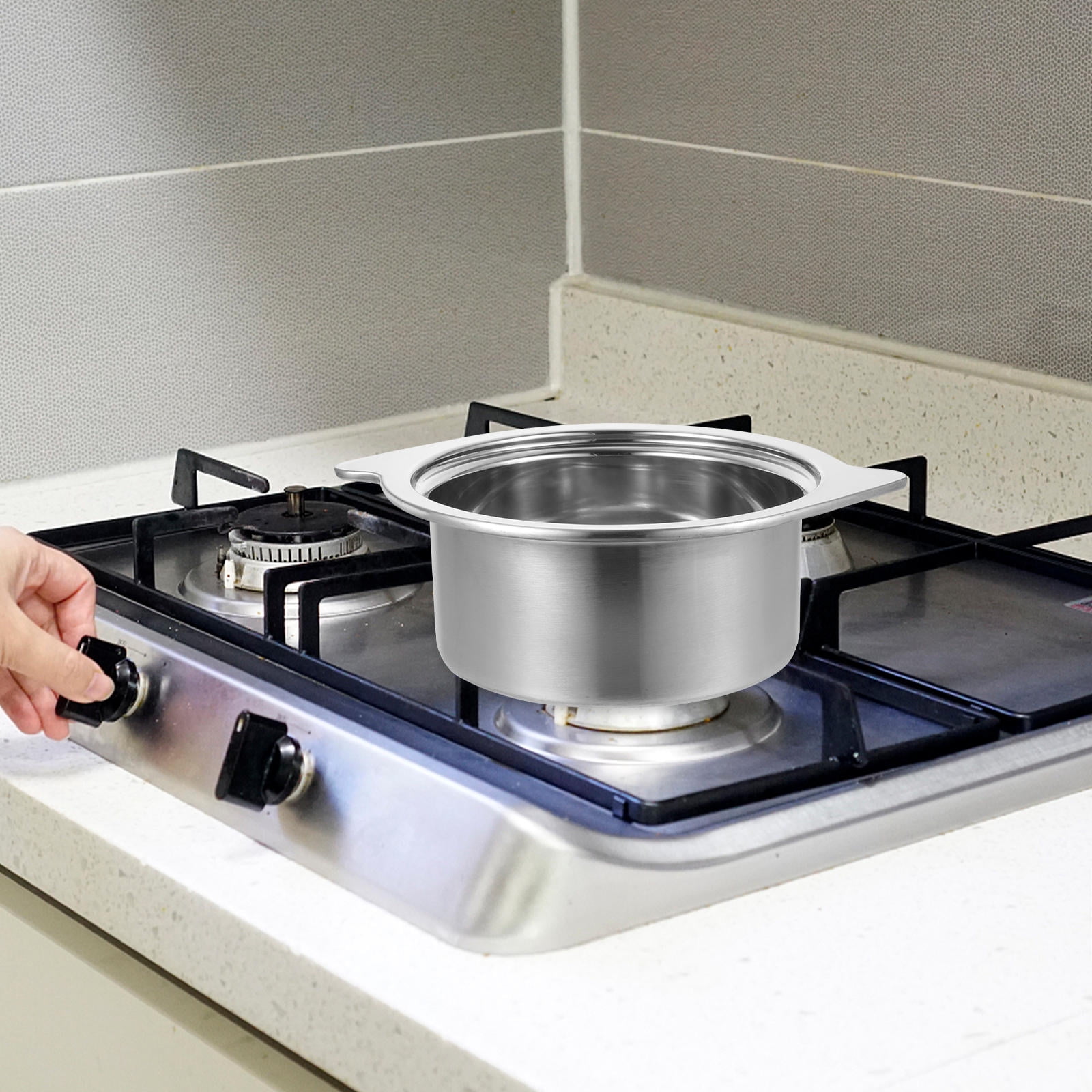 PAMINGONO Stainless Steel Hotpot Pan Easy Clean Heat Conduction Round ...