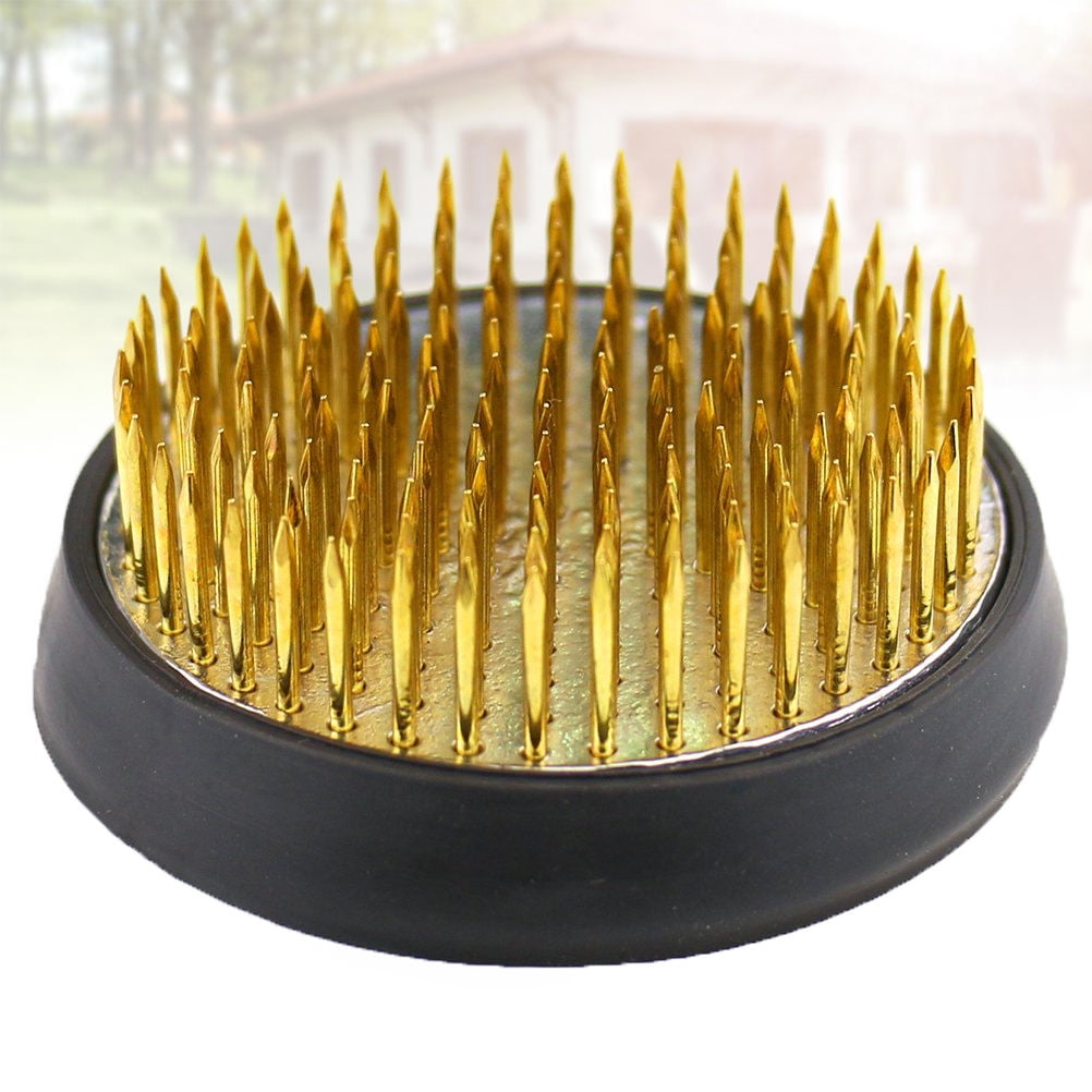 PAMINGONO Flower Arrangement Tool 1Pcs Black Metal Plastic Round for ...