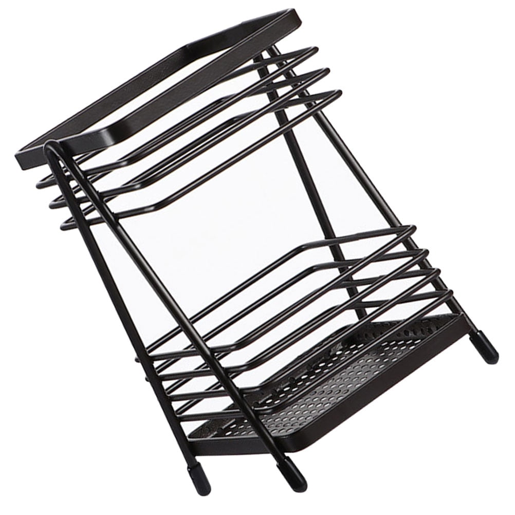 PAMINGONO Cutlery Holder for Countertop Metal Utensil Organizer Black ...