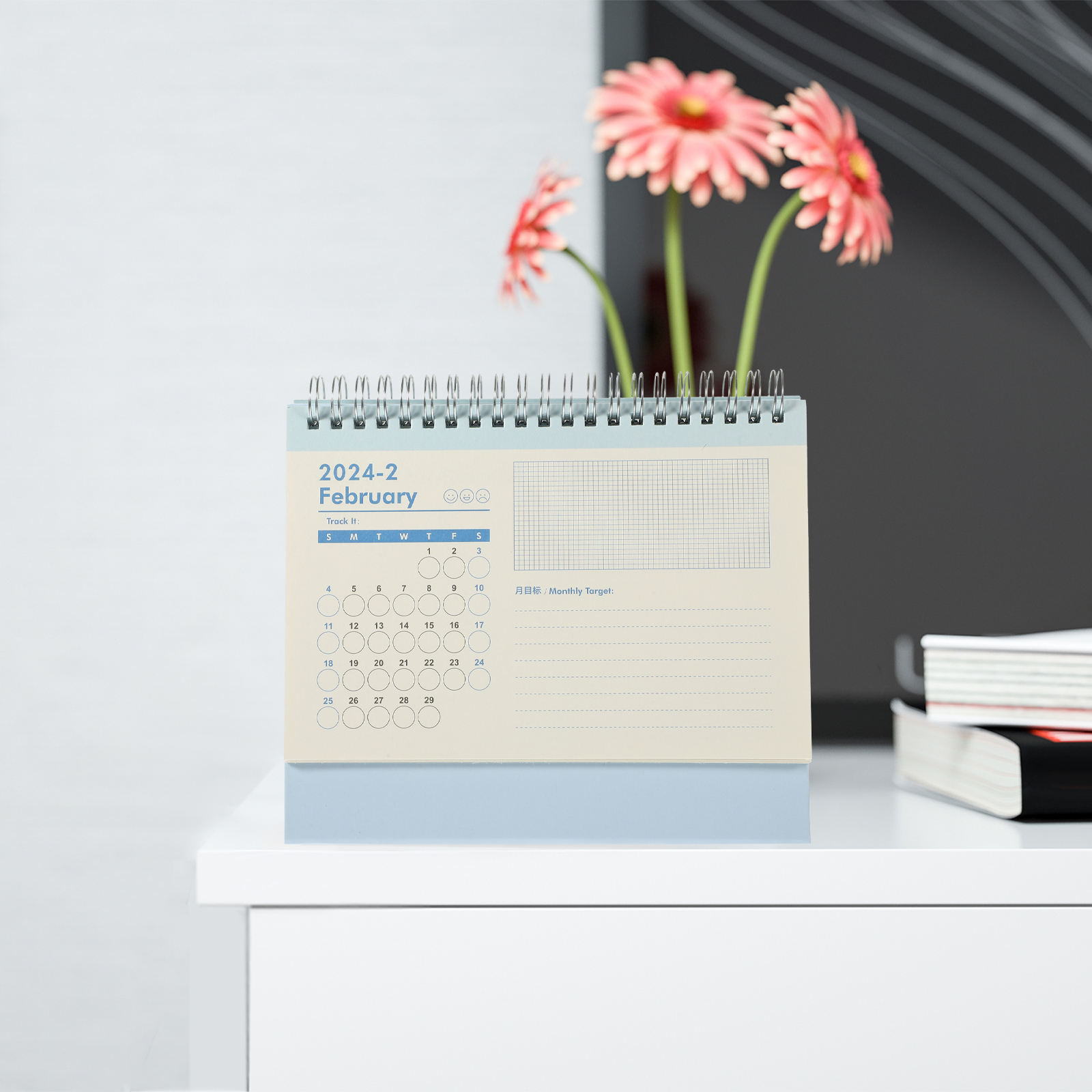 PAMINGONO 1Pack Tabletop Monthly Calendar for Teachers 11.5X7.5in ...