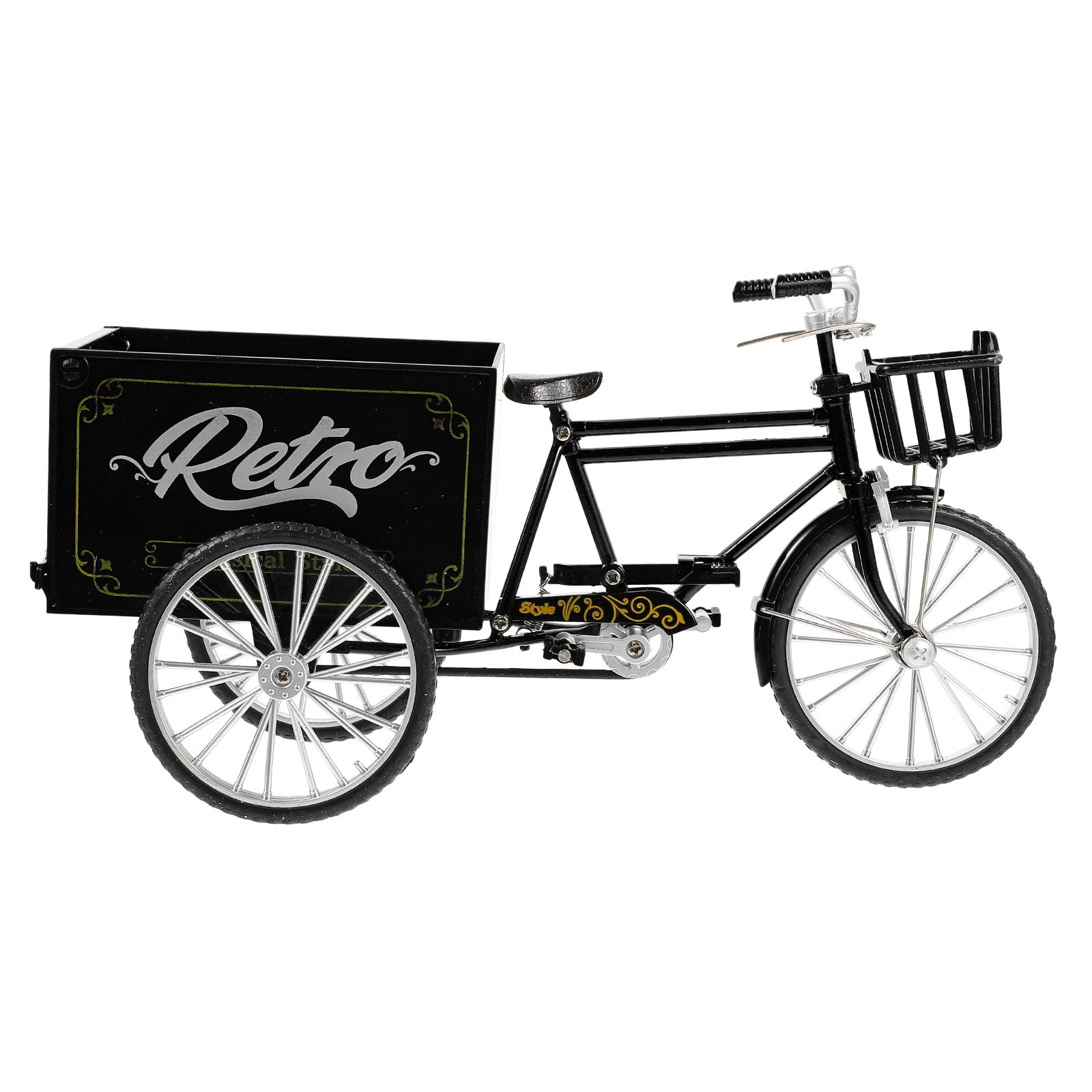 PAMINGONO 1Pack Vintage Desktop Decorations Tricycle Model Zinc Alloy ...