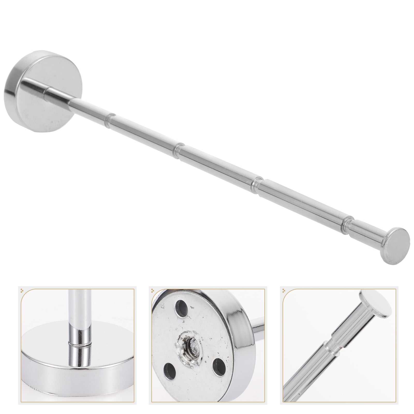 PAMINGONO Wall Mount Clothes Rack Metal Closet Hanging Rod Gold Plated ...