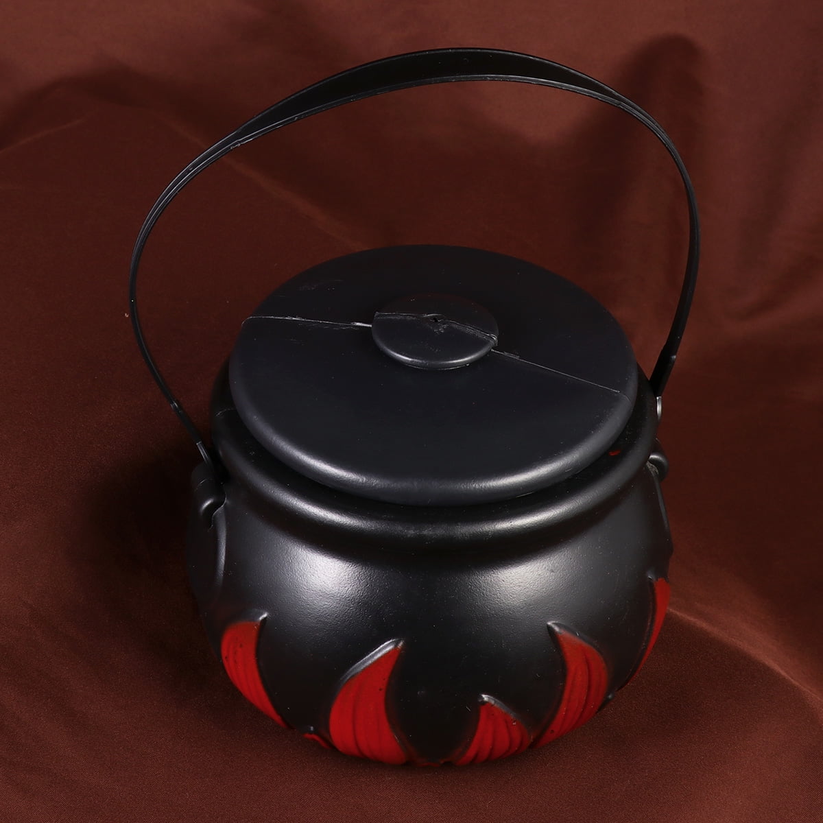 PAMINGONO 1Pack Witch Cauldron Candy Serving Bowl Black Plastic for ...