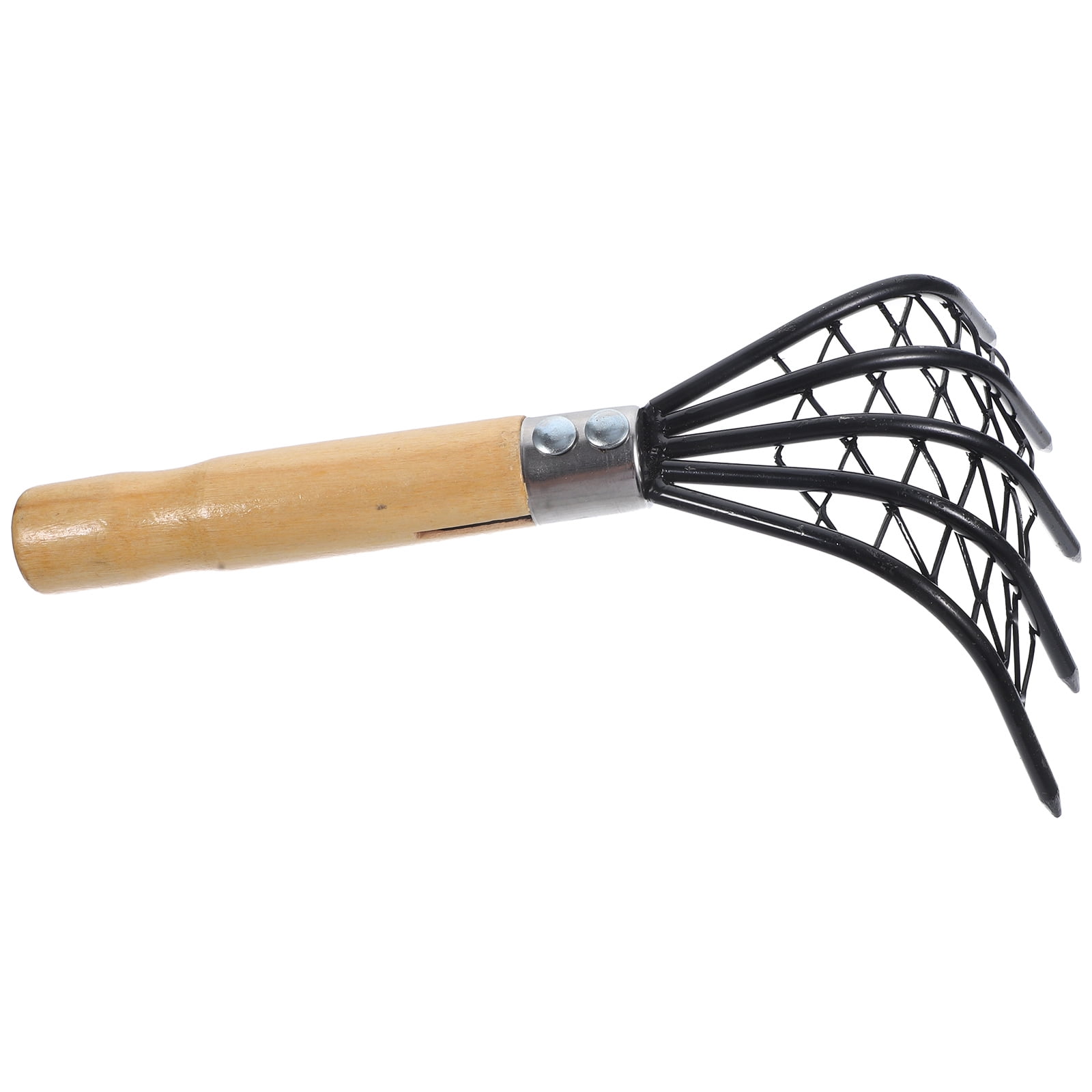 PAMINGONO 1Pack Wood Handle Clam Digging Rake with Net Oyster Shell ...