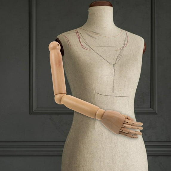 PAMINGONO Wooden Poseable Mannequin Arm, Light Brown, Flexible Joints ...