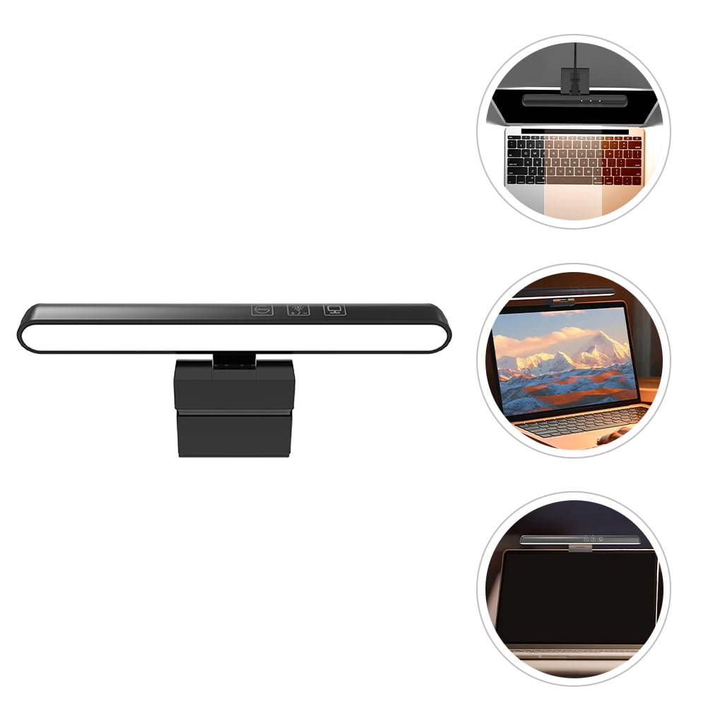 PAMINGONO Clip Desk Light Desktop Computer Monitor Light Black 1Pack 7 ...