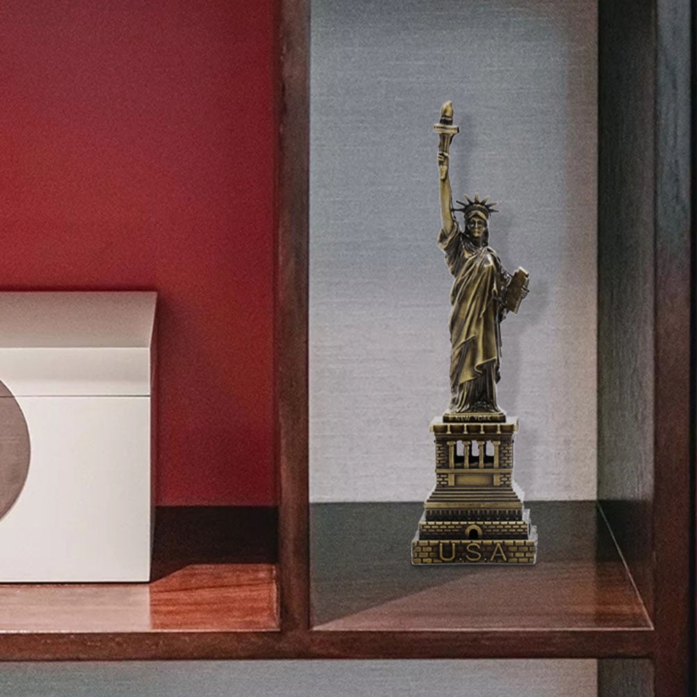 PAMINGONO 1Pcs Statue of Liberty Model Grey Metal Desktop Decorations ...