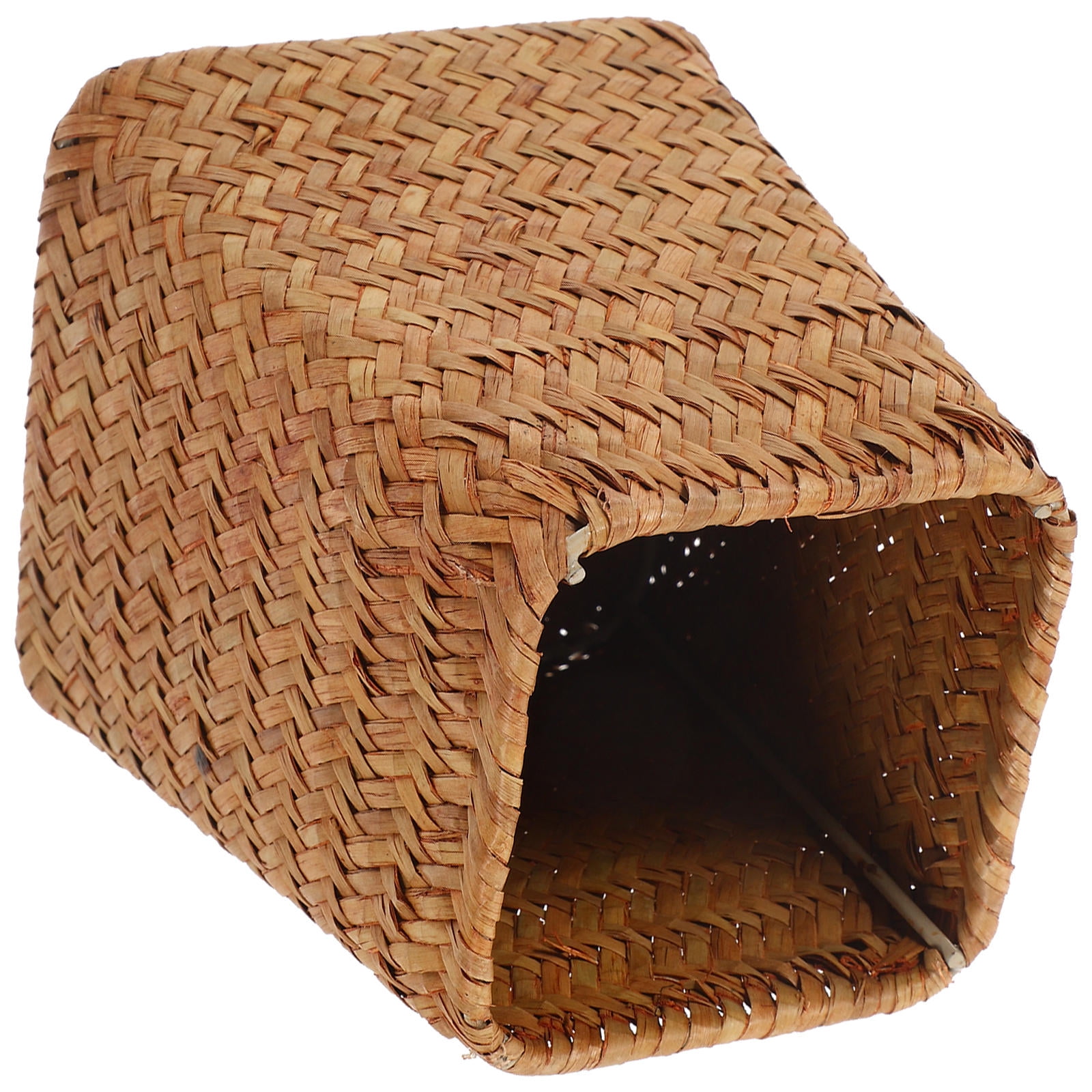 PAMINGONO 1Pcs Woven Flower Vase Tall Cylinder Straw Light Brown ...