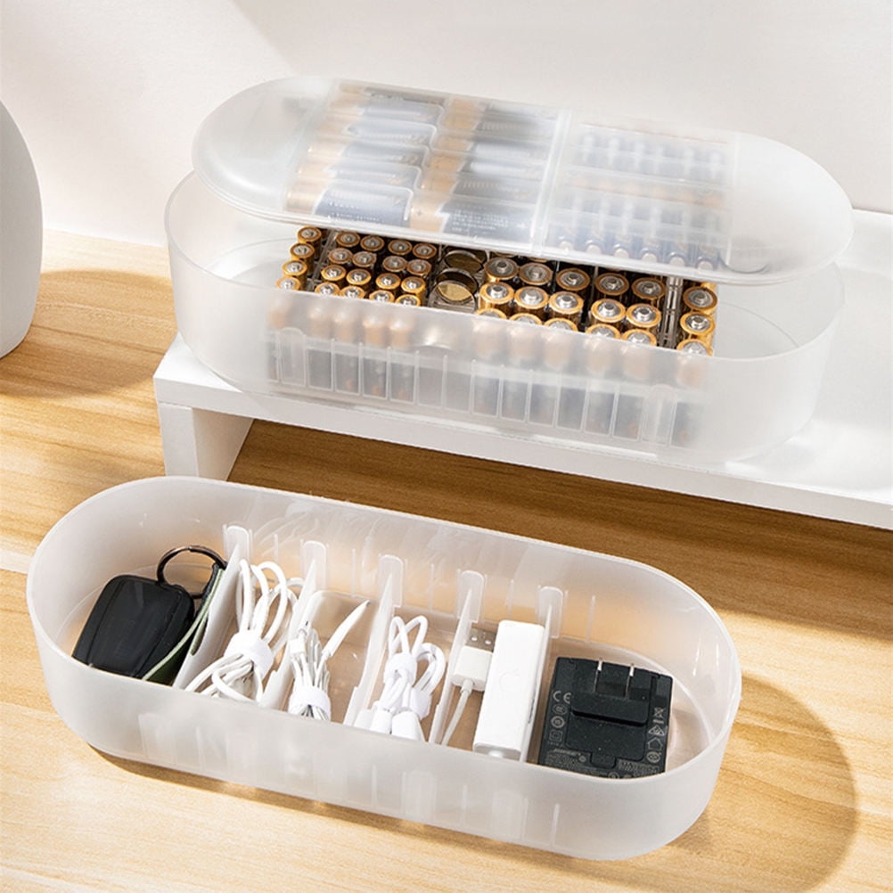 PAMINGONO 1Set Battery Holder Transparent Rectangular Shape for Home ...