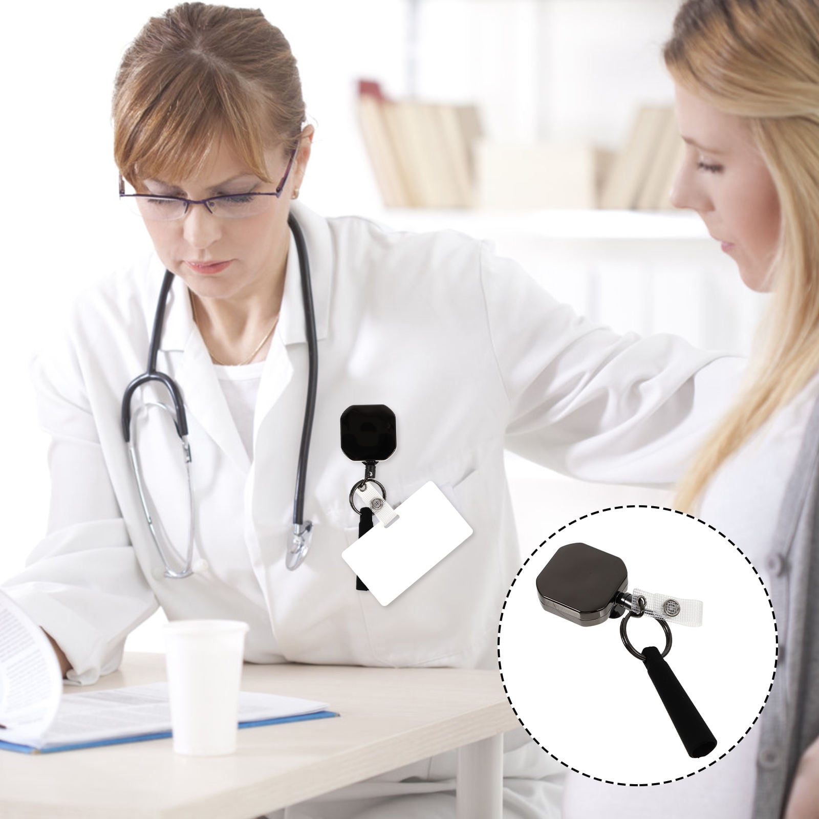 PAMINGONO 1Set Black Badge Holder for Organize Business Cards with ...