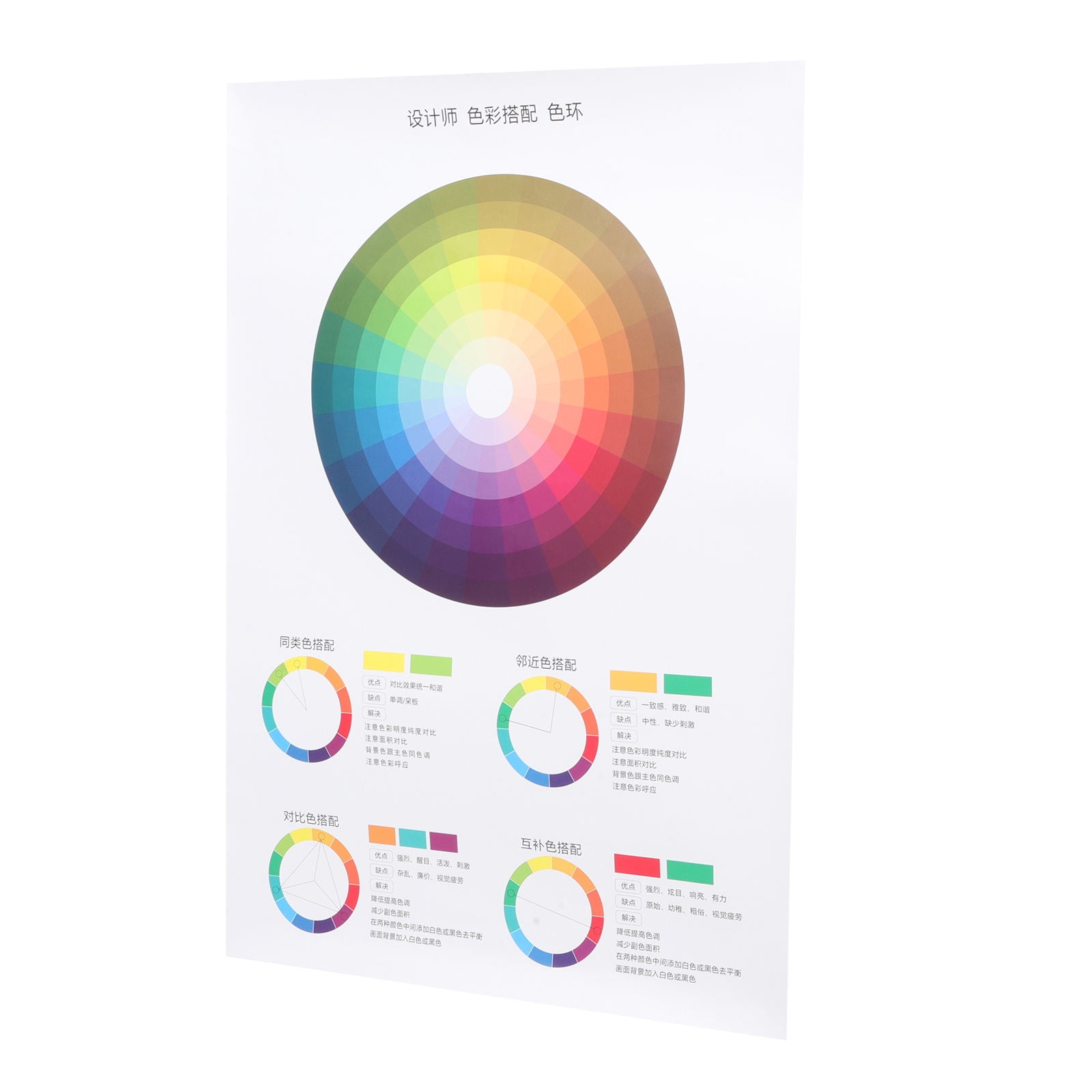 PAMINGONO Wheel Chart Color Wheel Recognition Multi Paper 1Pcs ...