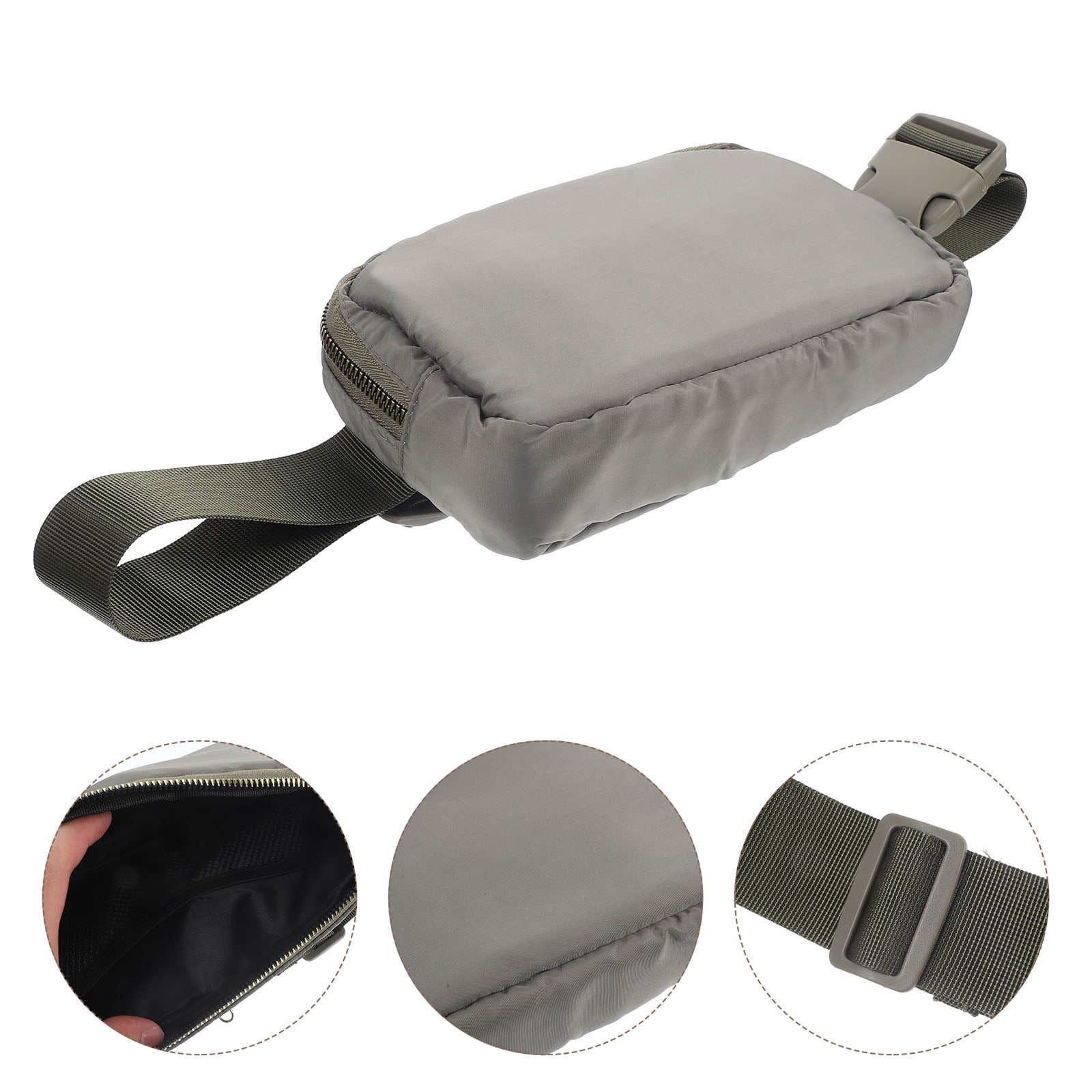 PAMINGONO Small Fanny Pack Dark Green Oxford Cloth 1Pack 8.7x4.9x1.4in ...